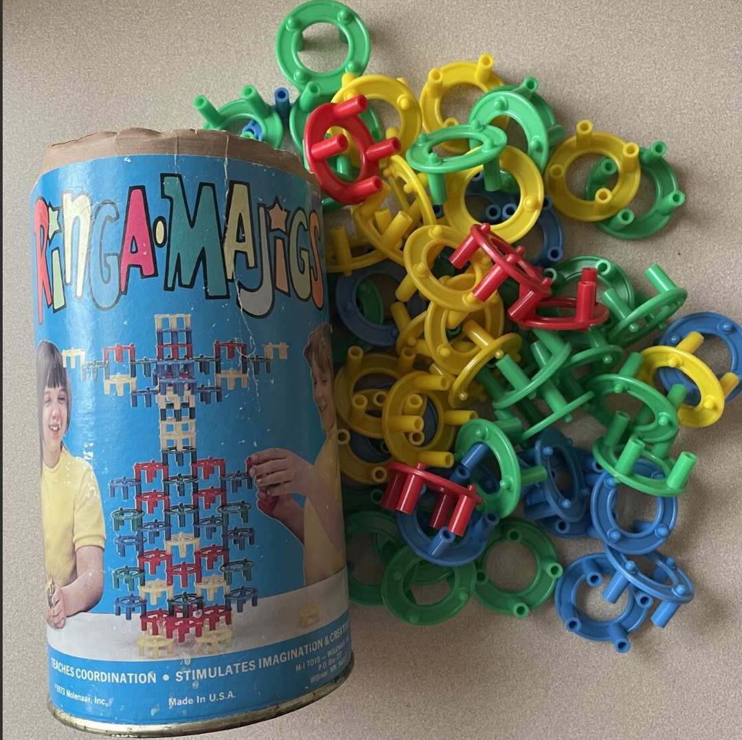 Vintage Ringa-majigs Building Toy From Molenaar Inc., 1973 Ringa-majigs ...