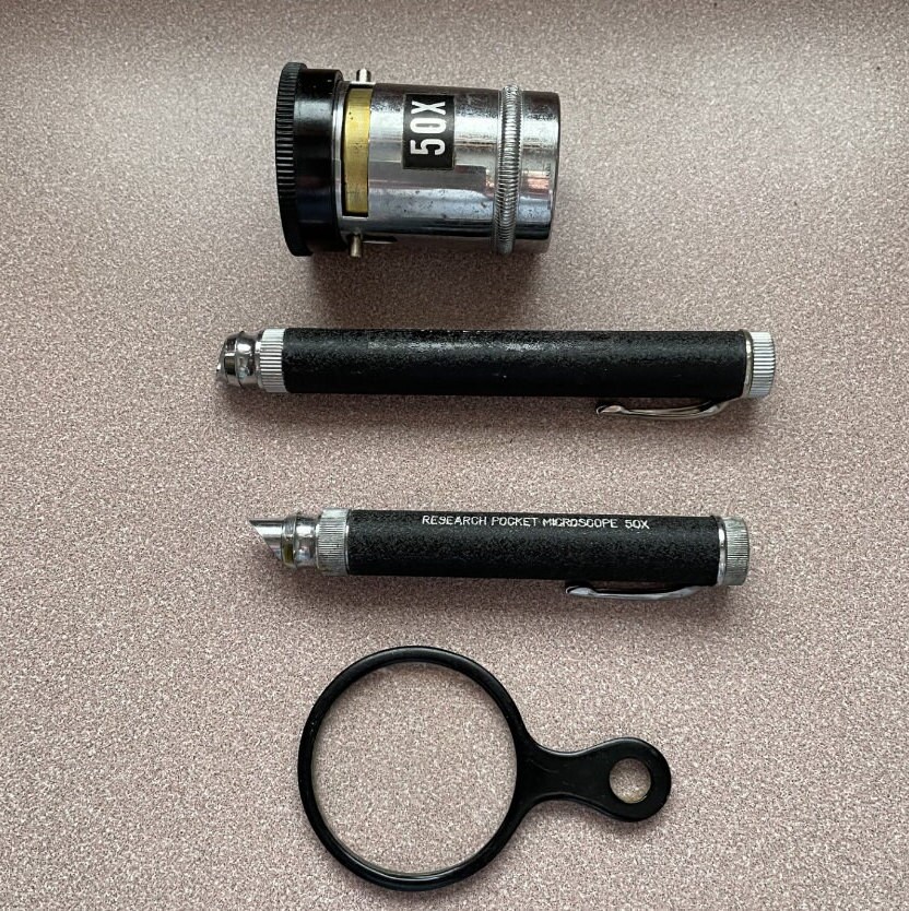 Vintage 1960s Milben No.373 Microscope Set and Magnifying Glass and ...