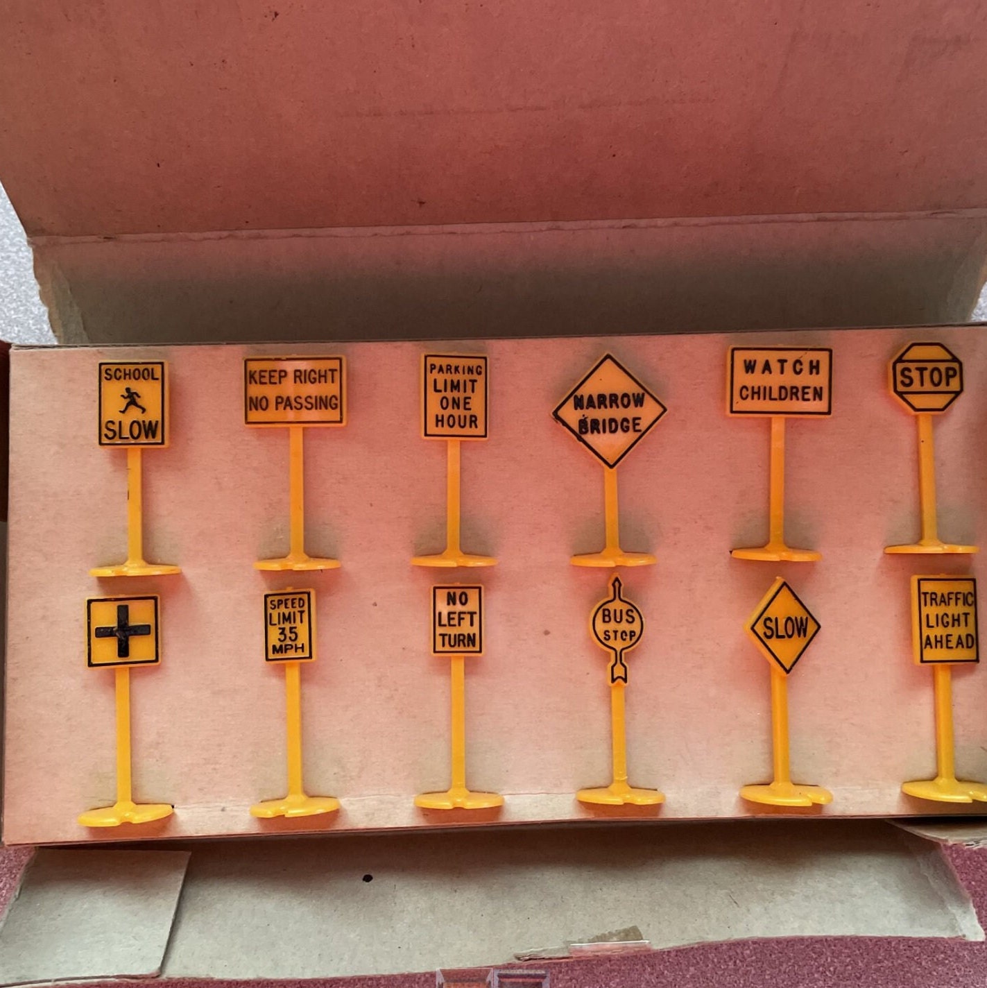Set of 12 Plasticville Road Signs, Set of Road Signs by Plasticville ...