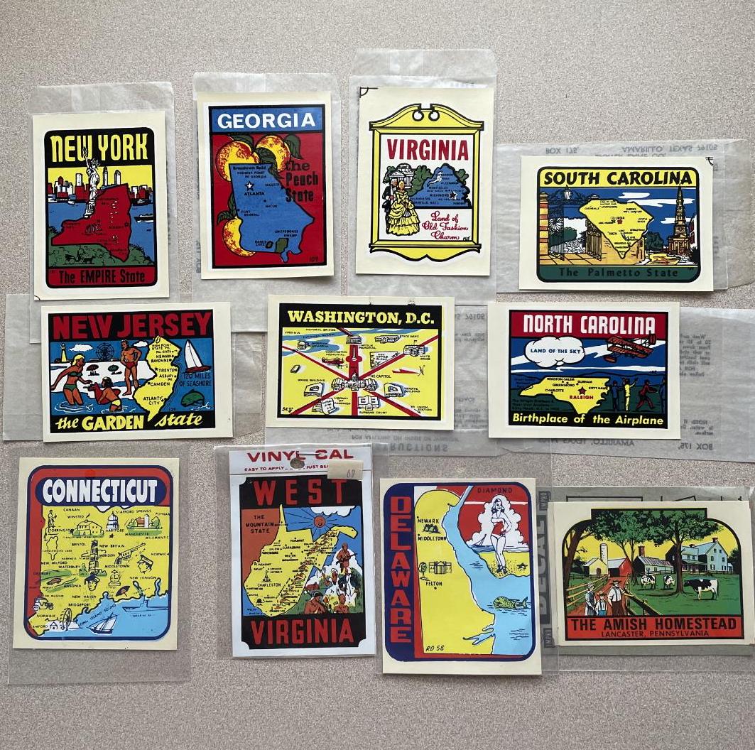 Vintage Car Window Decals, 1960s-1970s Vintage Car Window Decals, 1960s ...