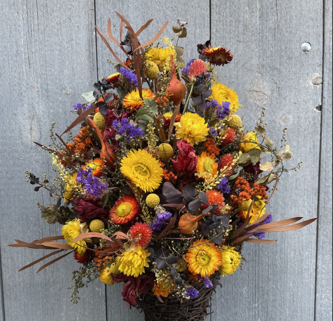 Dried Flower Cornucopia for the Winter Months, Dried Flower Cornucopia ...