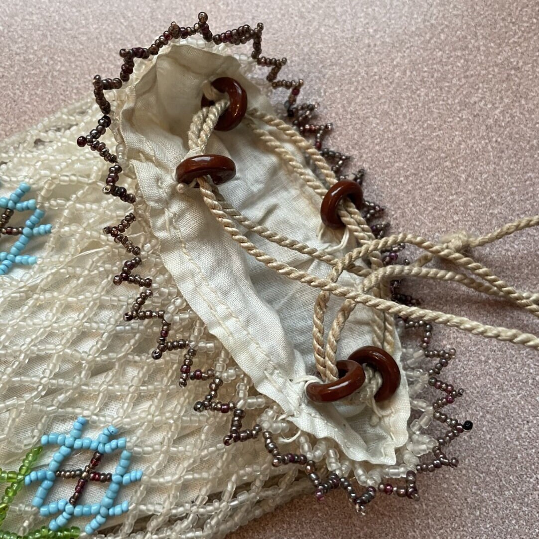 1950s Child's Beaded Reticule Purse, Vintage Child's Beaded Reticule ...