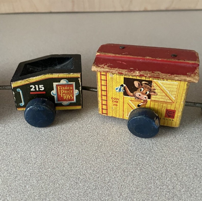 1950s Wooden Fisher-price Choo Choo Train Pull Toy, Vintage Fisher ...