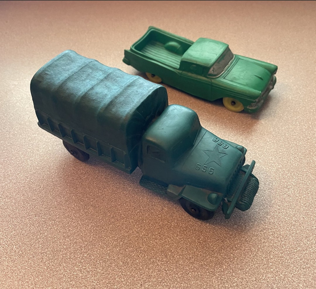 Vintage Auburn Ford Ranchero Toy Truck and Military Toy Truck 656 ...