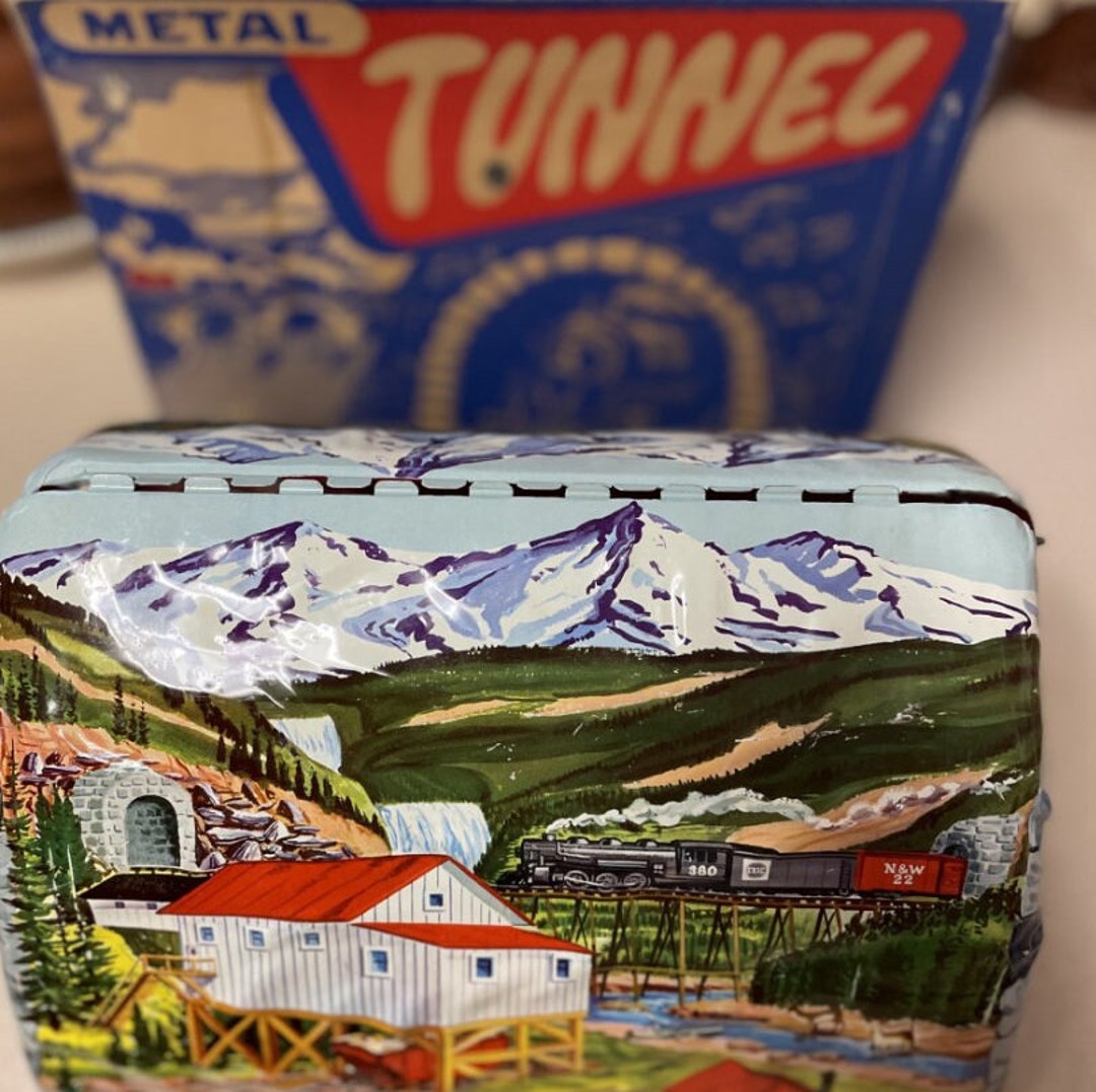 Vintage Marx Tin Lithographed Mountain Tunnel for Train Set, Vintage ...