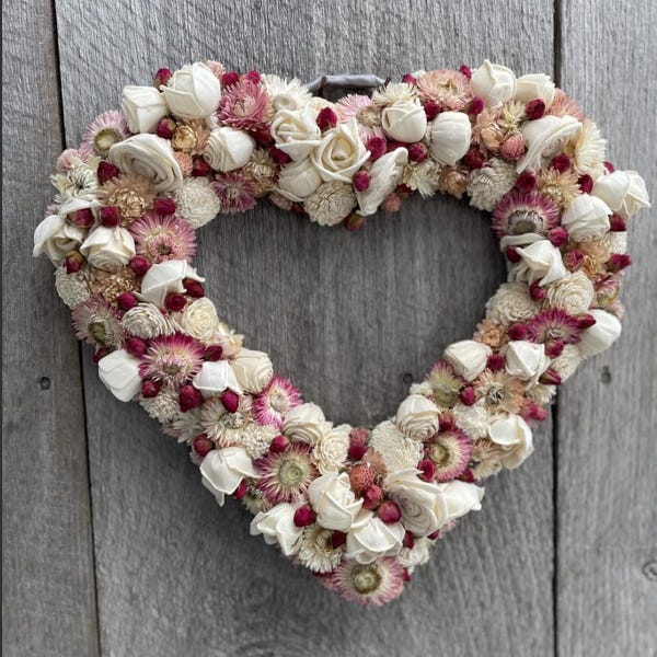 Flower Heart Wreath - Etsy