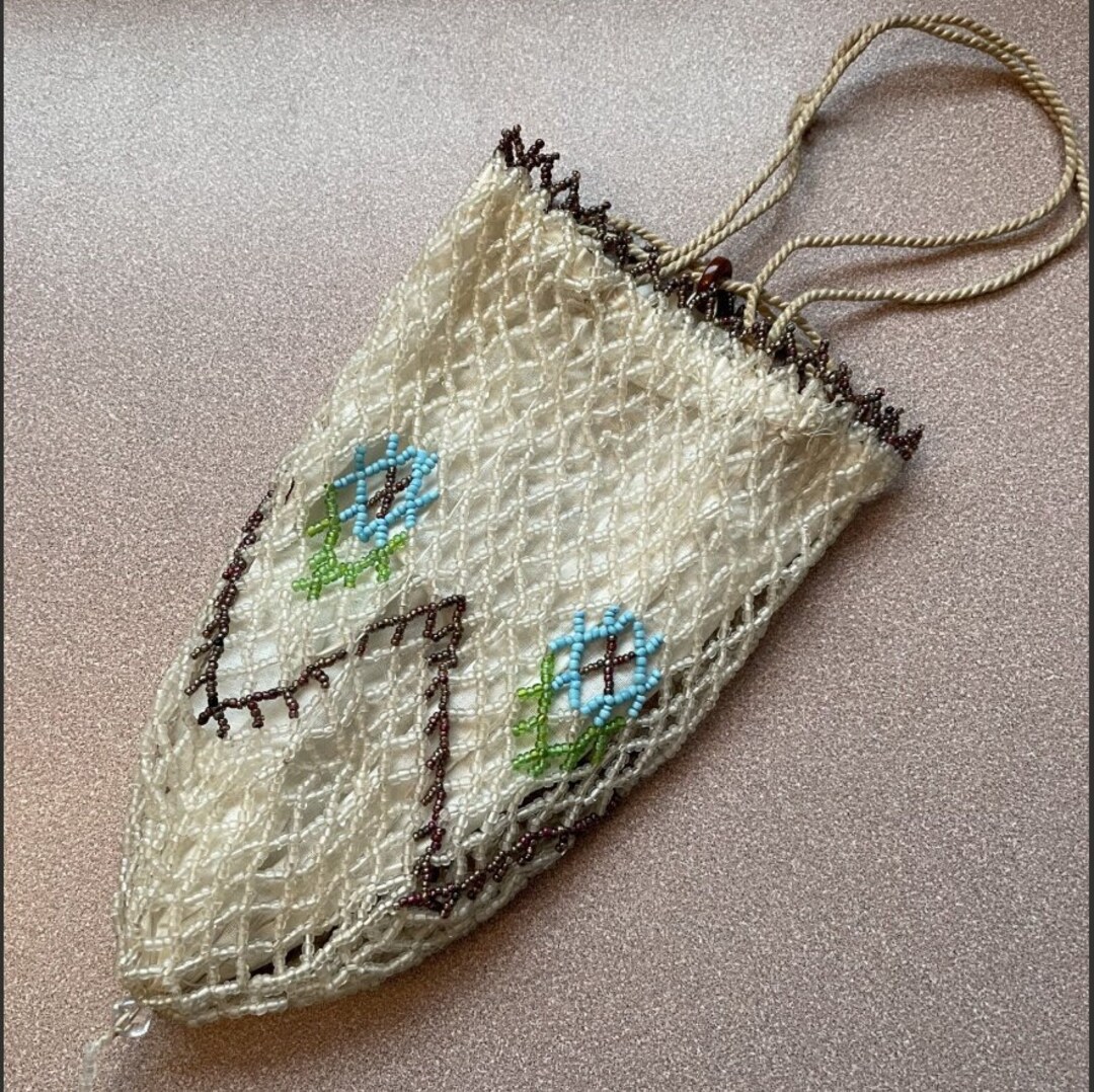 1950s Child's Beaded Reticule Purse, Vintage Child's Beaded Reticule ...