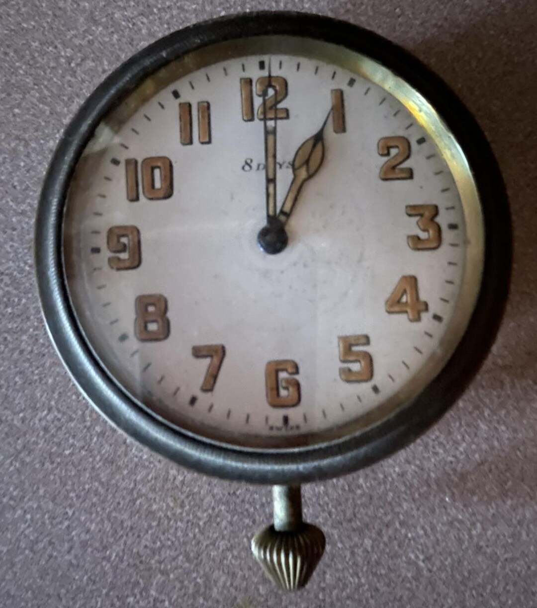 Circa 1900 Schild Company 8 Day Swiss Clock FOR PARTS, Antique Schild Company 8 Day Swiss Watch ...