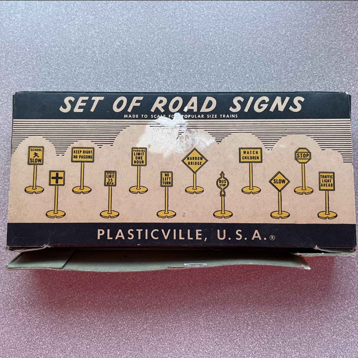 Set of 12 Plasticville Road Signs, Set of Road Signs by Plasticville ...