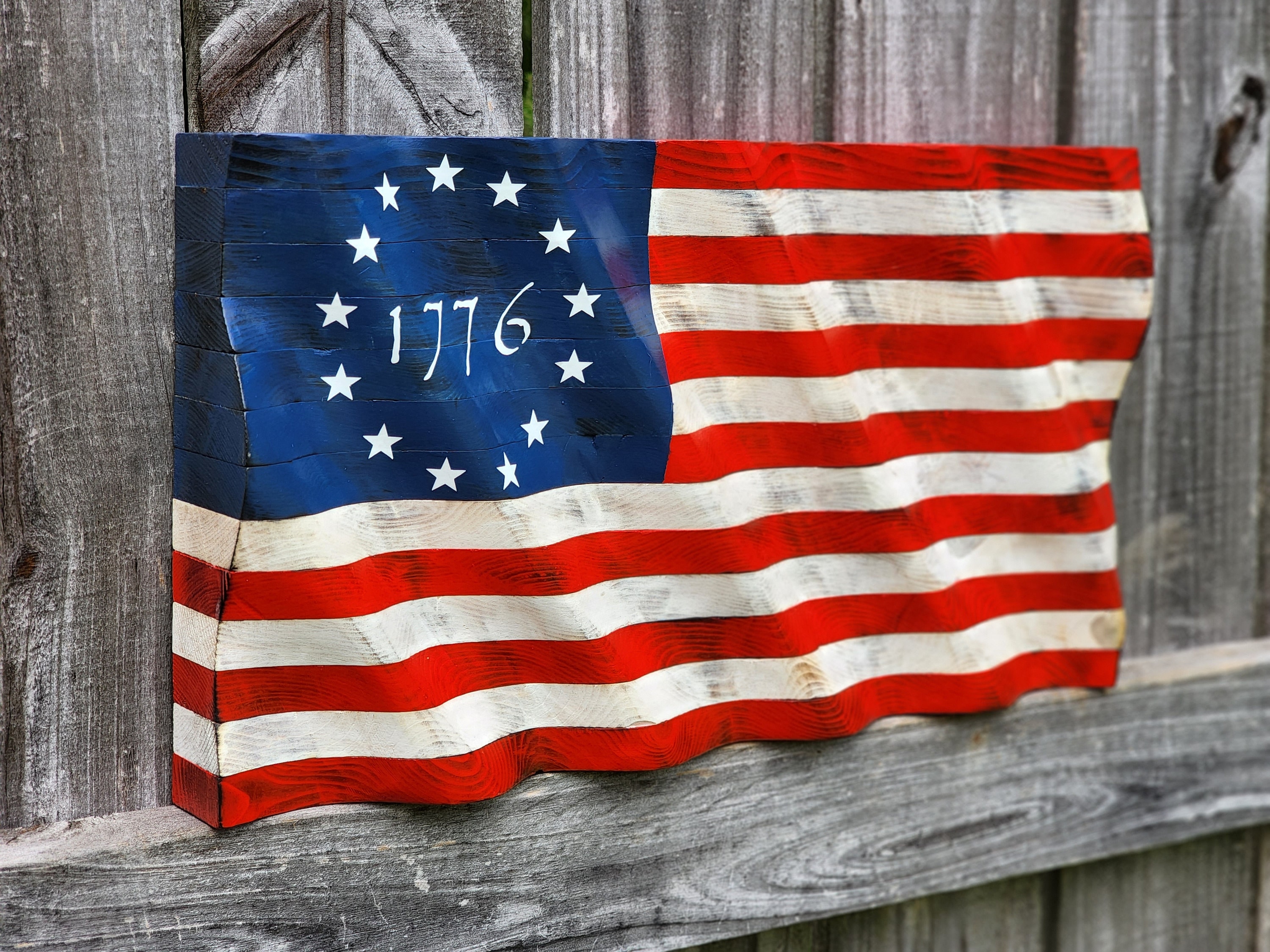 Waving American Flag 1776