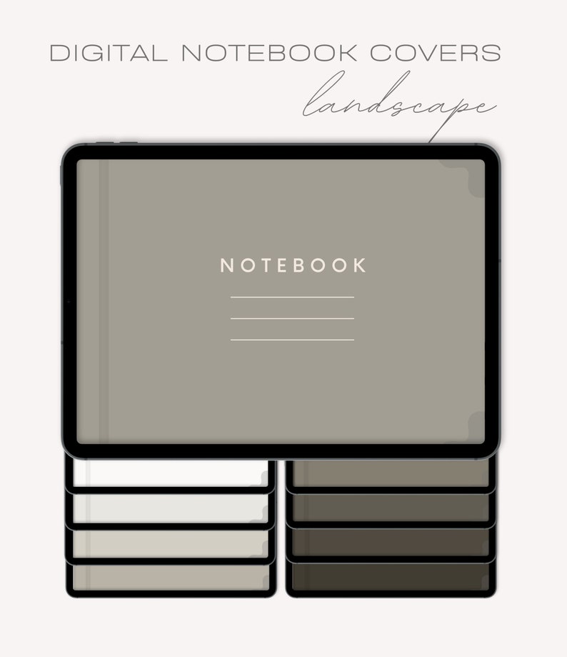 Digital Notebook Cover / Goodnotes Cover / Notability Cover / Beige ...