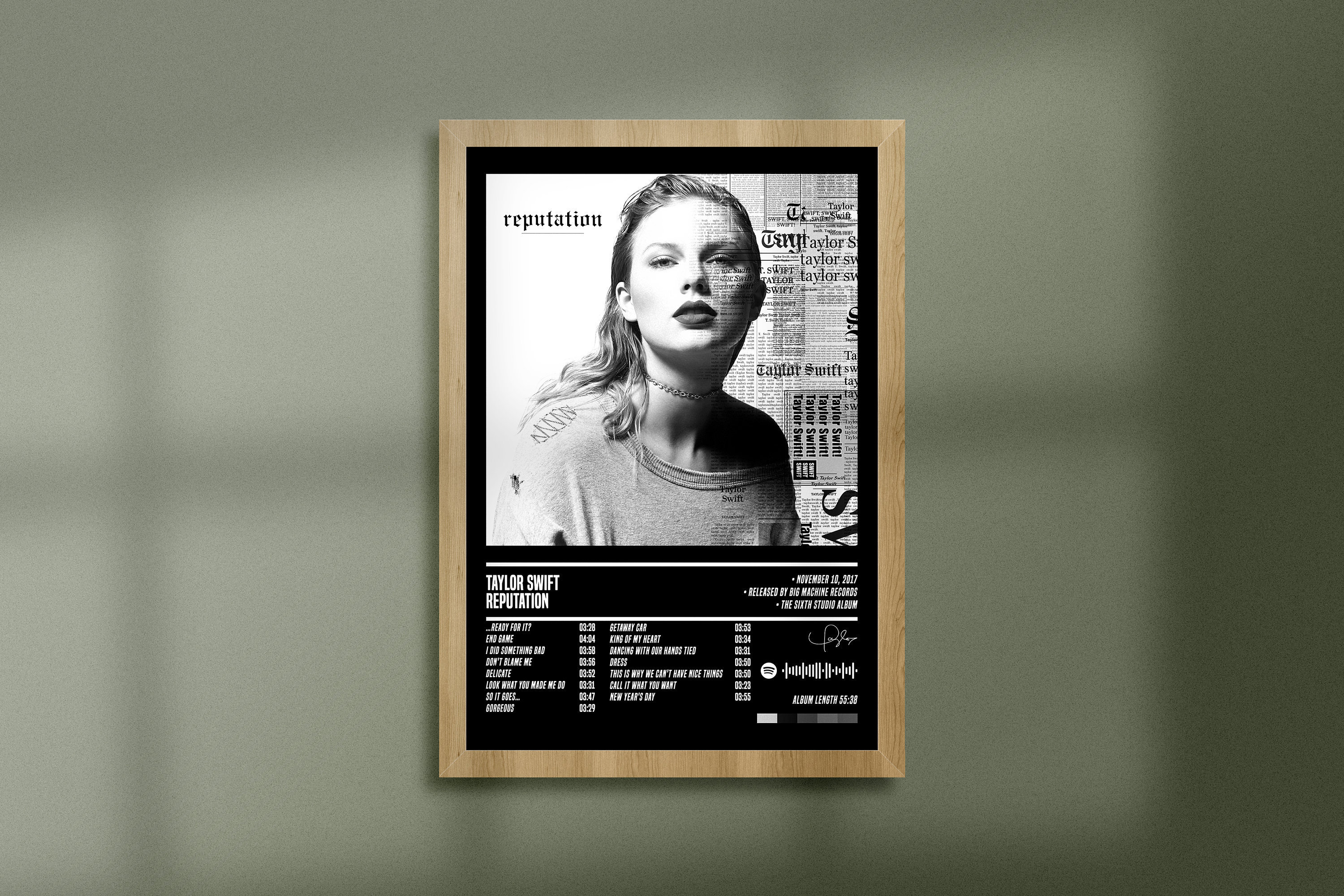 Taylor - Reputation Poster, Taylor Poster, Taylor Album Cover Poster