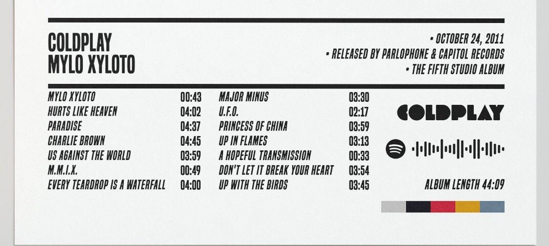 Coldplay Mylo Xyloto Poster | Coldplay Poster | Paradise | Coldplay ...