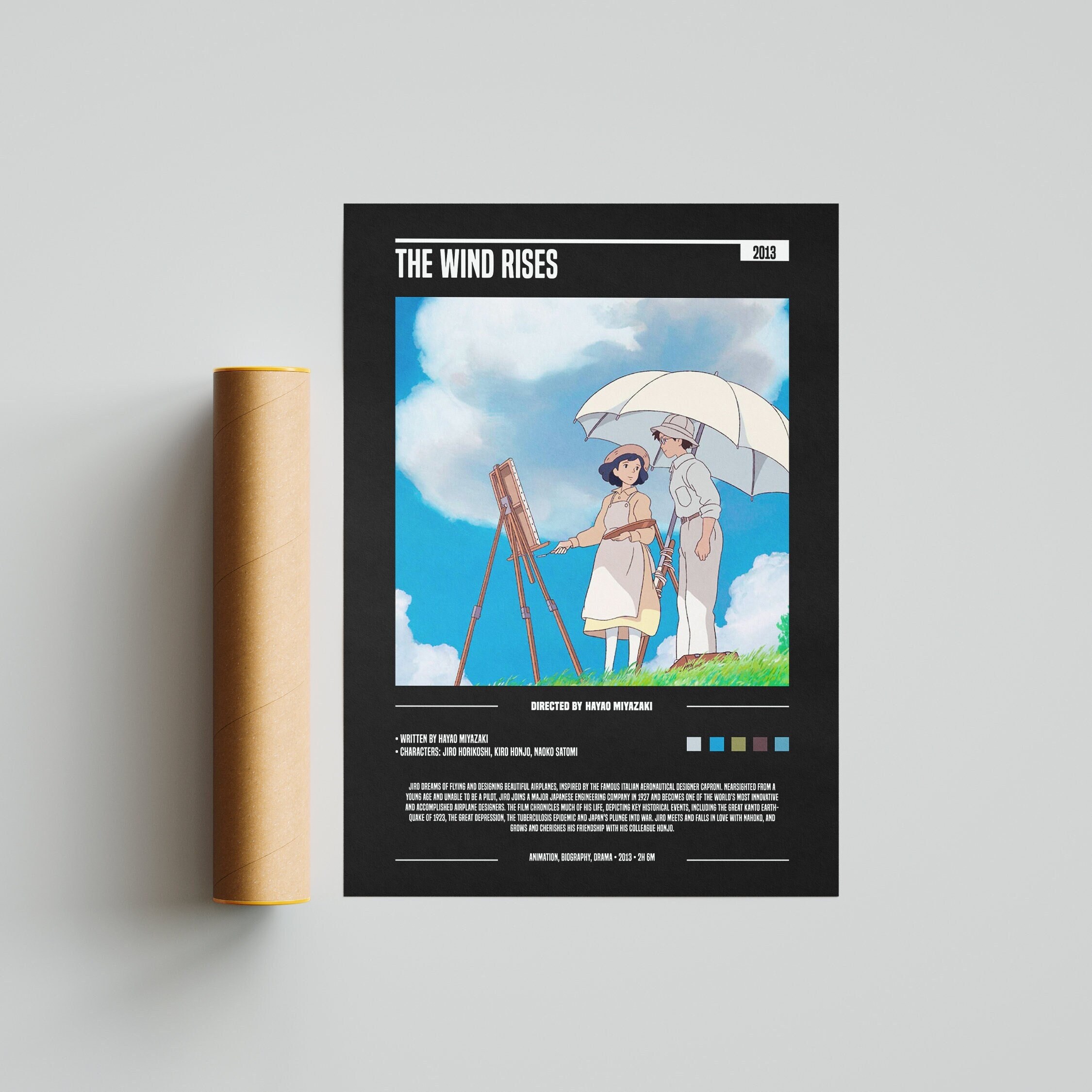 The Wind Rises Poster Hayao Miyazaki Studio Ghibli Anime - Etsy Australia