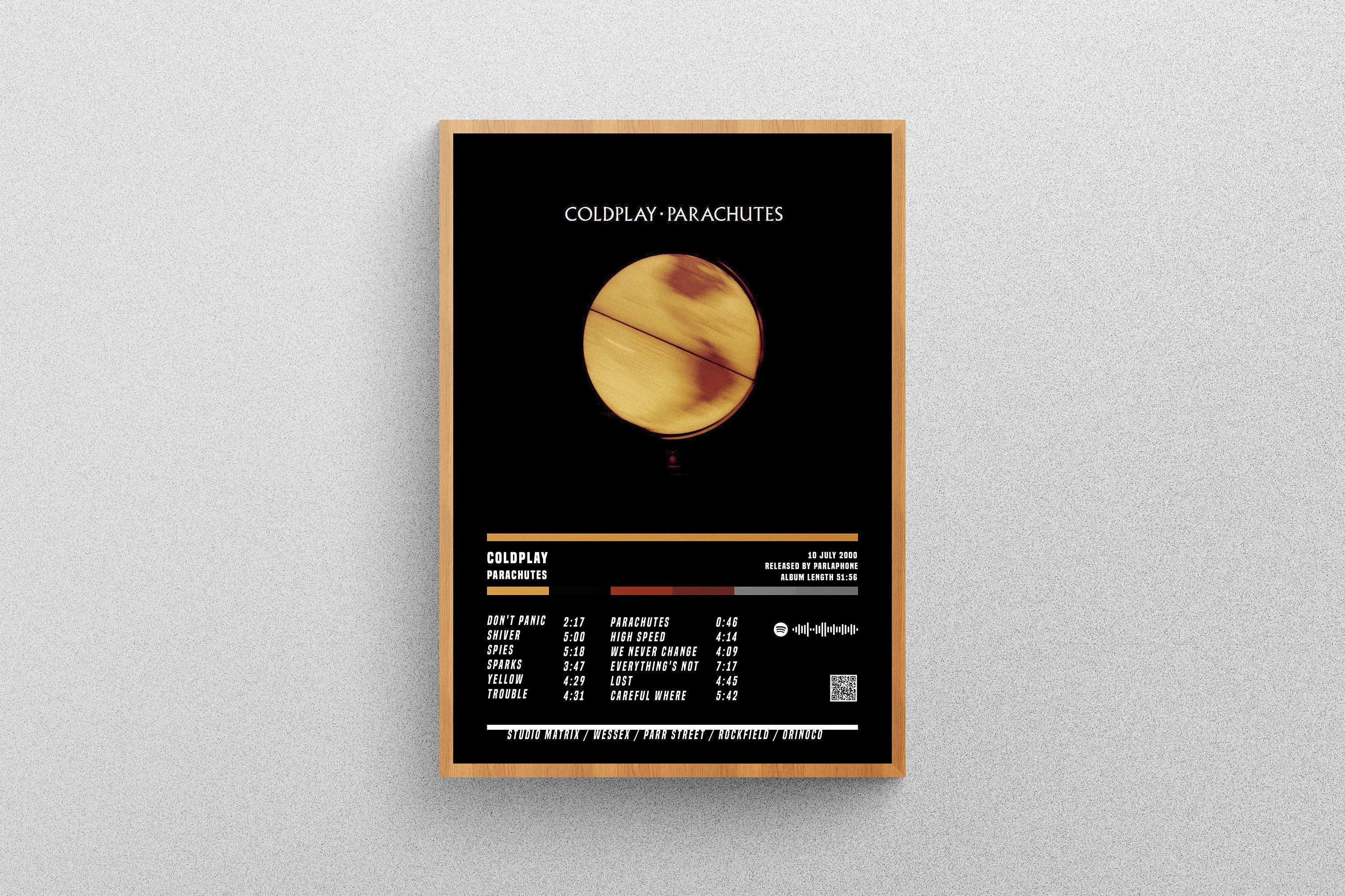 Coldplay - Coldplay Poster - Coldplay Parachutes Album Poster ...