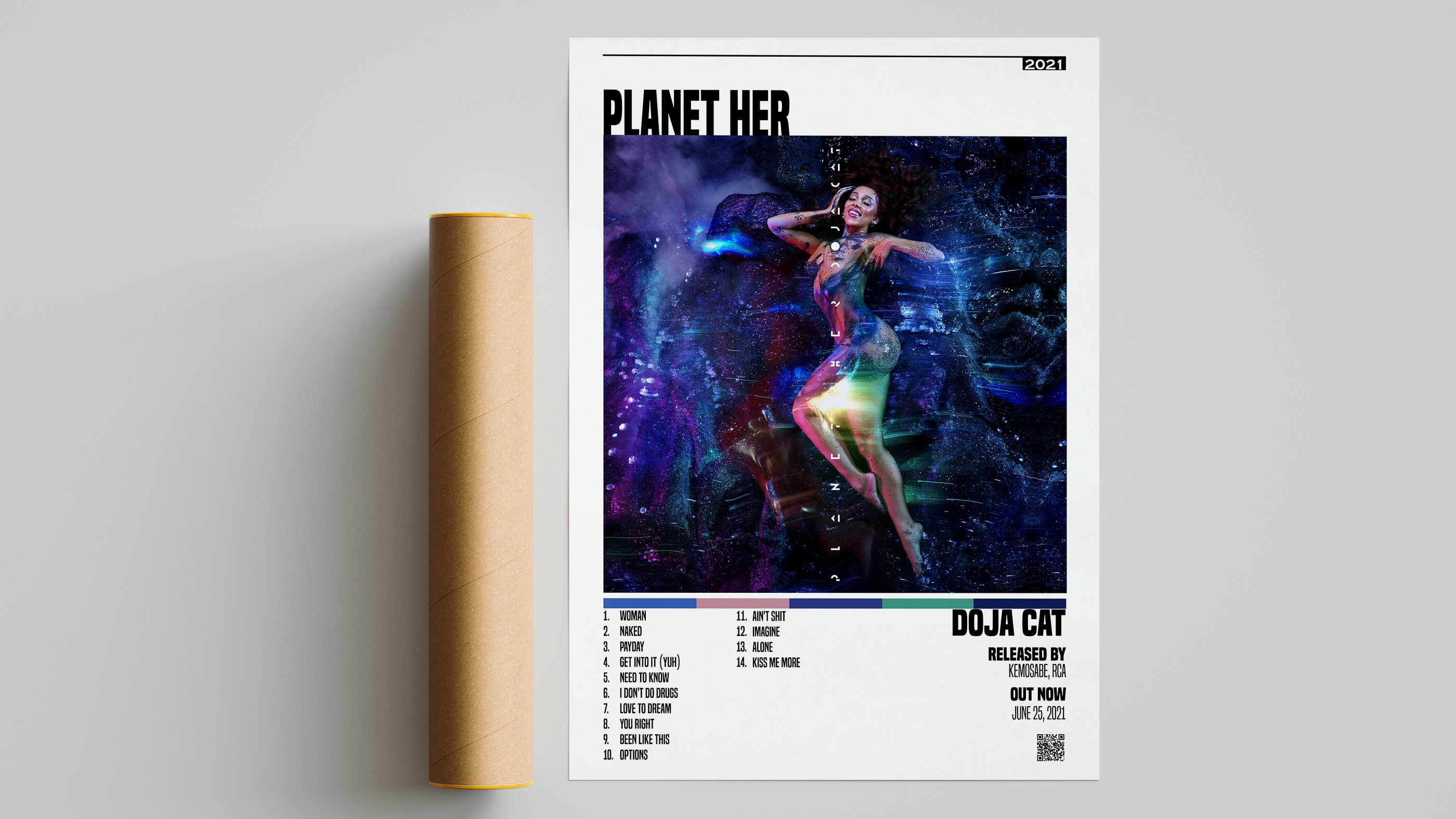 Doja Cat Poster | Planet Her Poster | Doja Cat Planet Her Tracklist ...