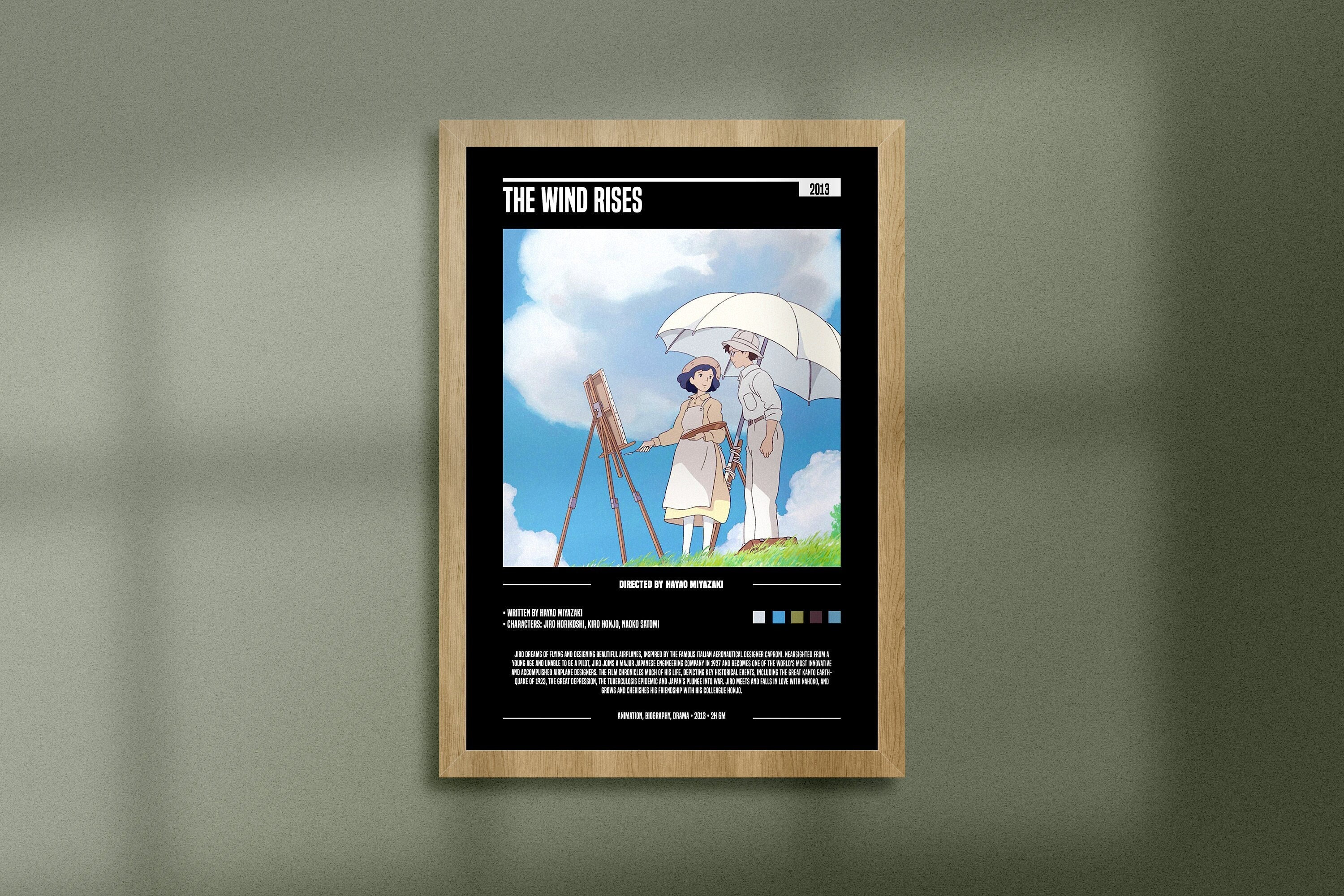 The Wind Rises Poster Hayao Miyazaki Studio Ghibli Anime - Etsy Australia