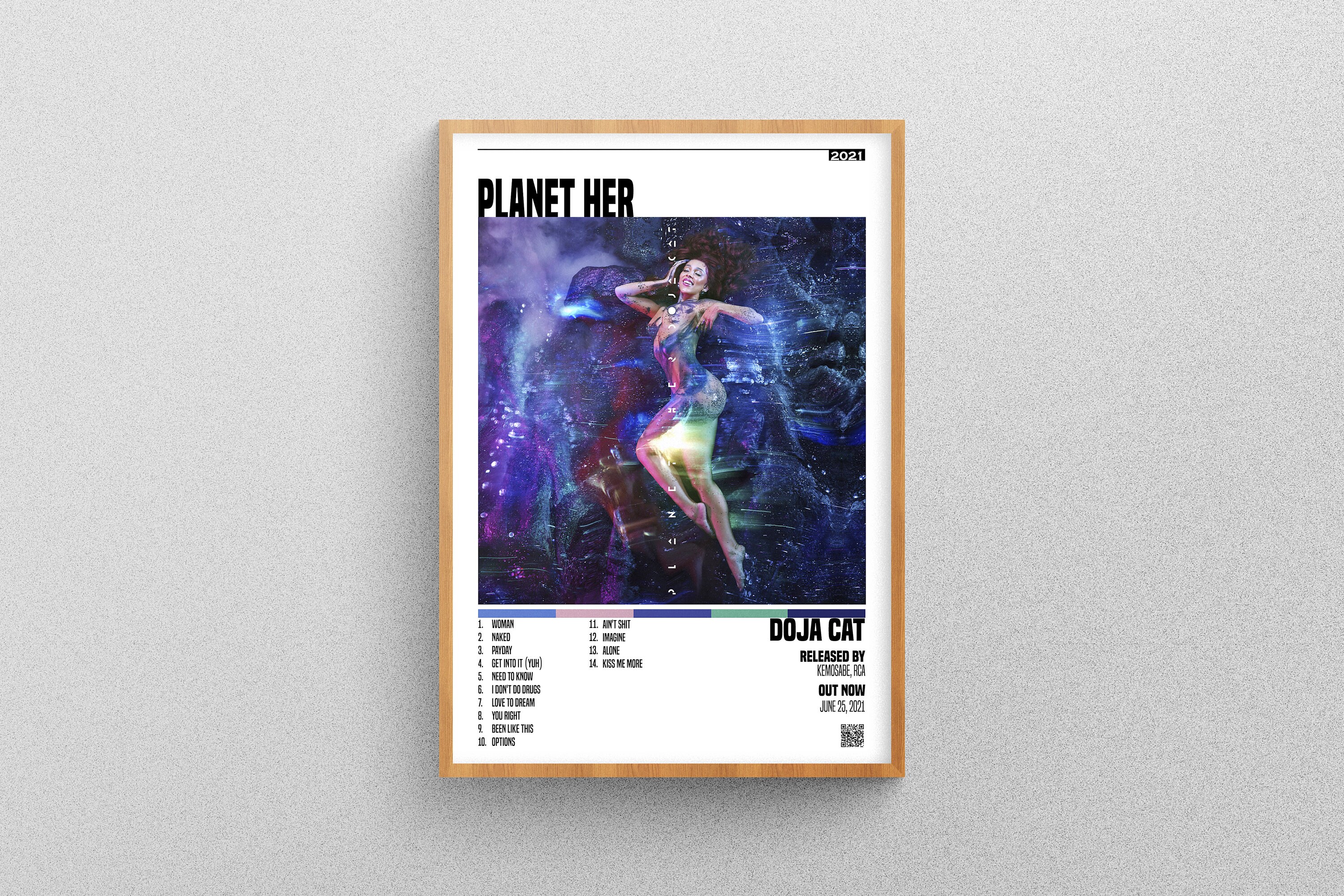 Doja Cat Poster | Planet Her Poster | Doja Cat Planet Her Tracklist | Album Cover Poster