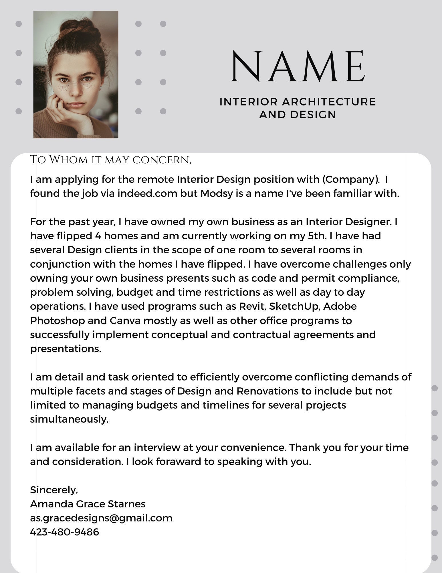 Cover Letter Template - Etsy