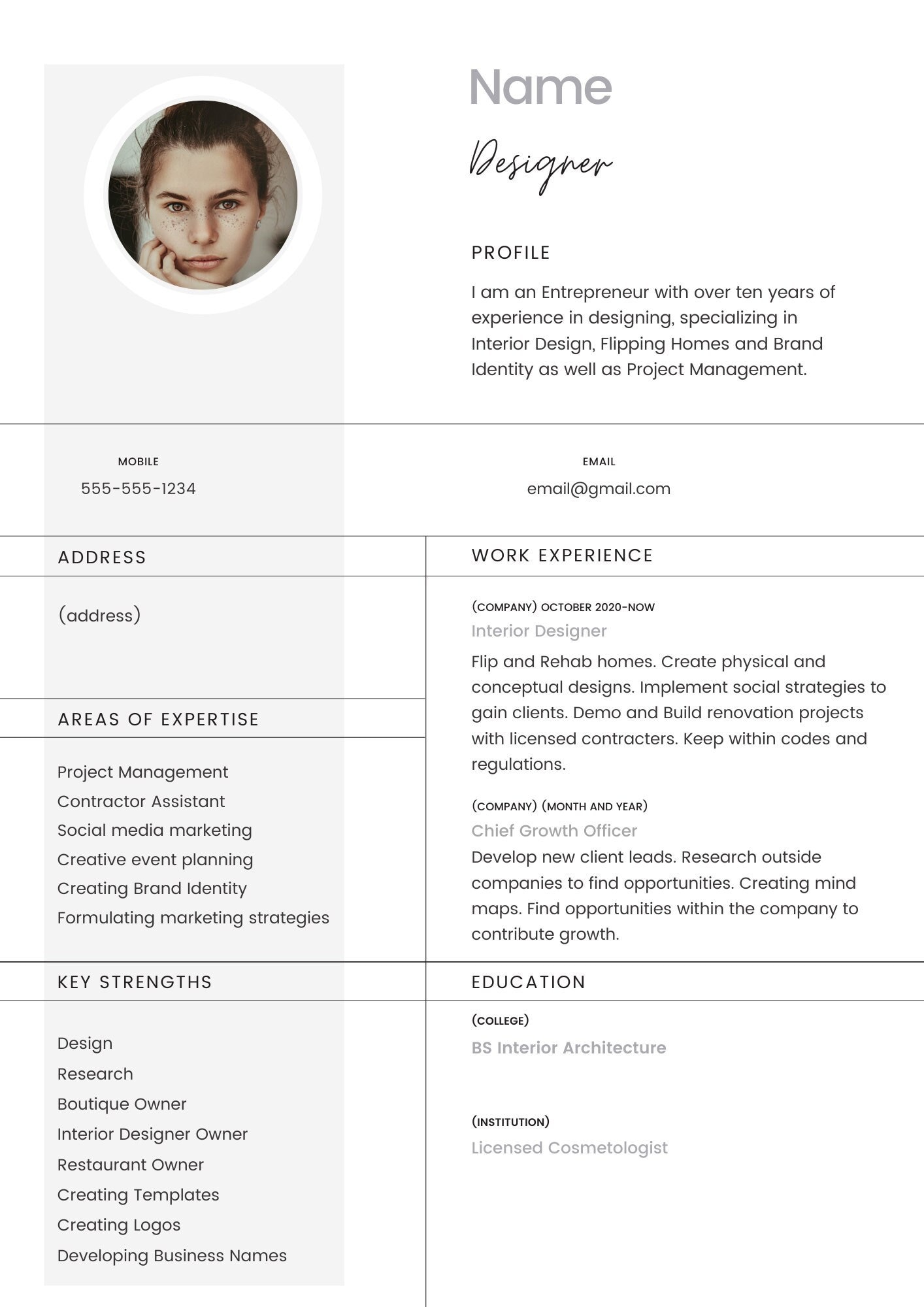 Resume Template - Etsy