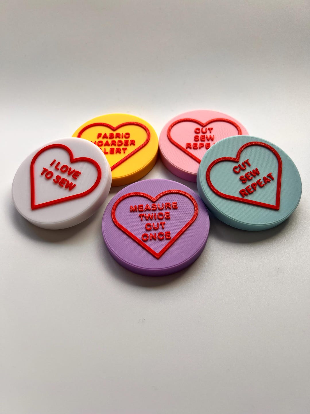 3D Printed Sewing Weights: Fun Patterned Set of 5 - Etsy
