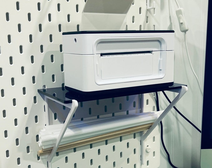 Thermal Label Printer Shelf, SKADIS or 1/4" Pegboard Compatible ...