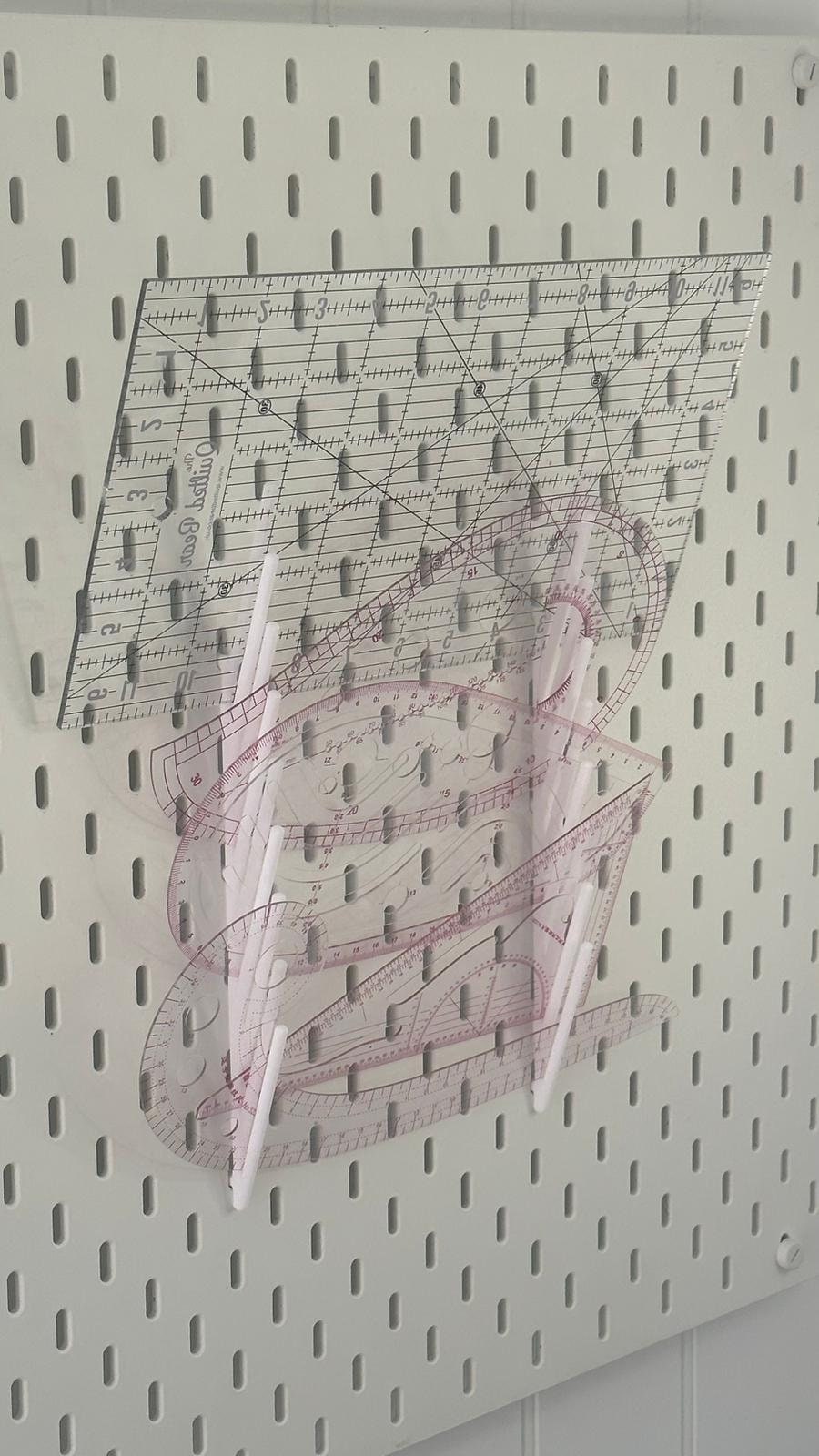 IKEA SKADIS Compatible Ruler Holder: 3D Printed PLA Pegboard Organiser ...
