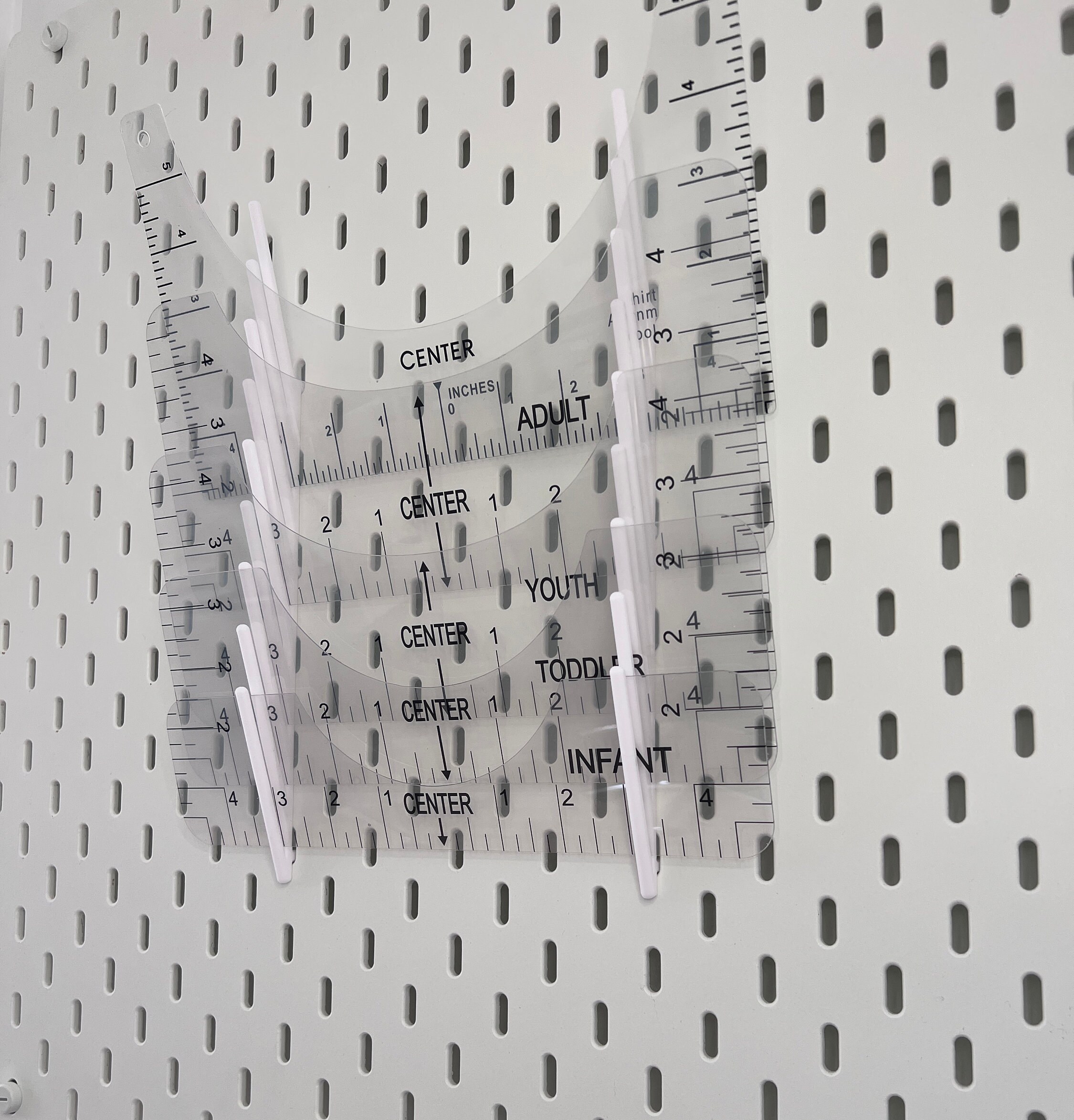 IKEA SKADIS Compatible Ruler Holder: 3D Printed PLA Pegboard Organiser ...