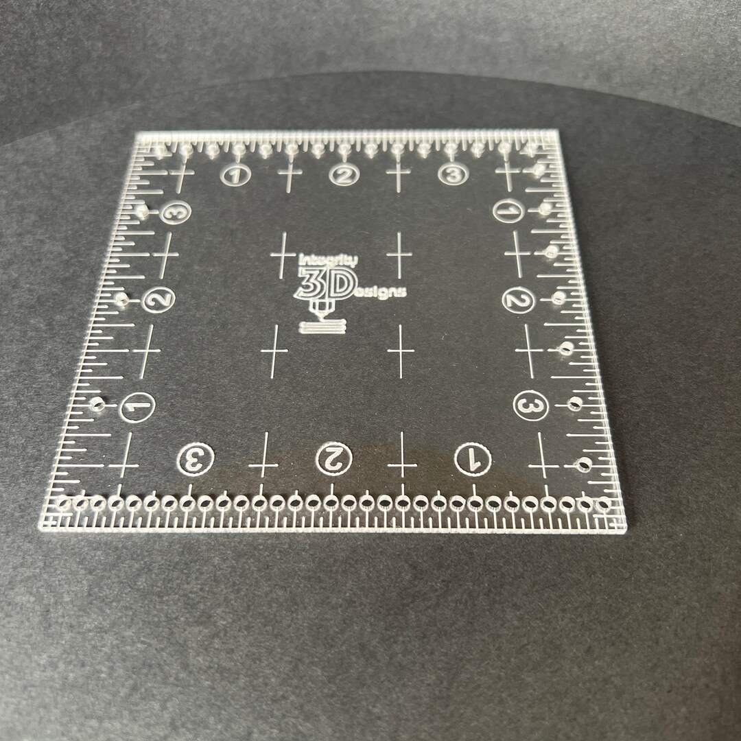 4" Square Ruler for Quilting, Sewing, Patchwork, Bag Making, Boxing ...