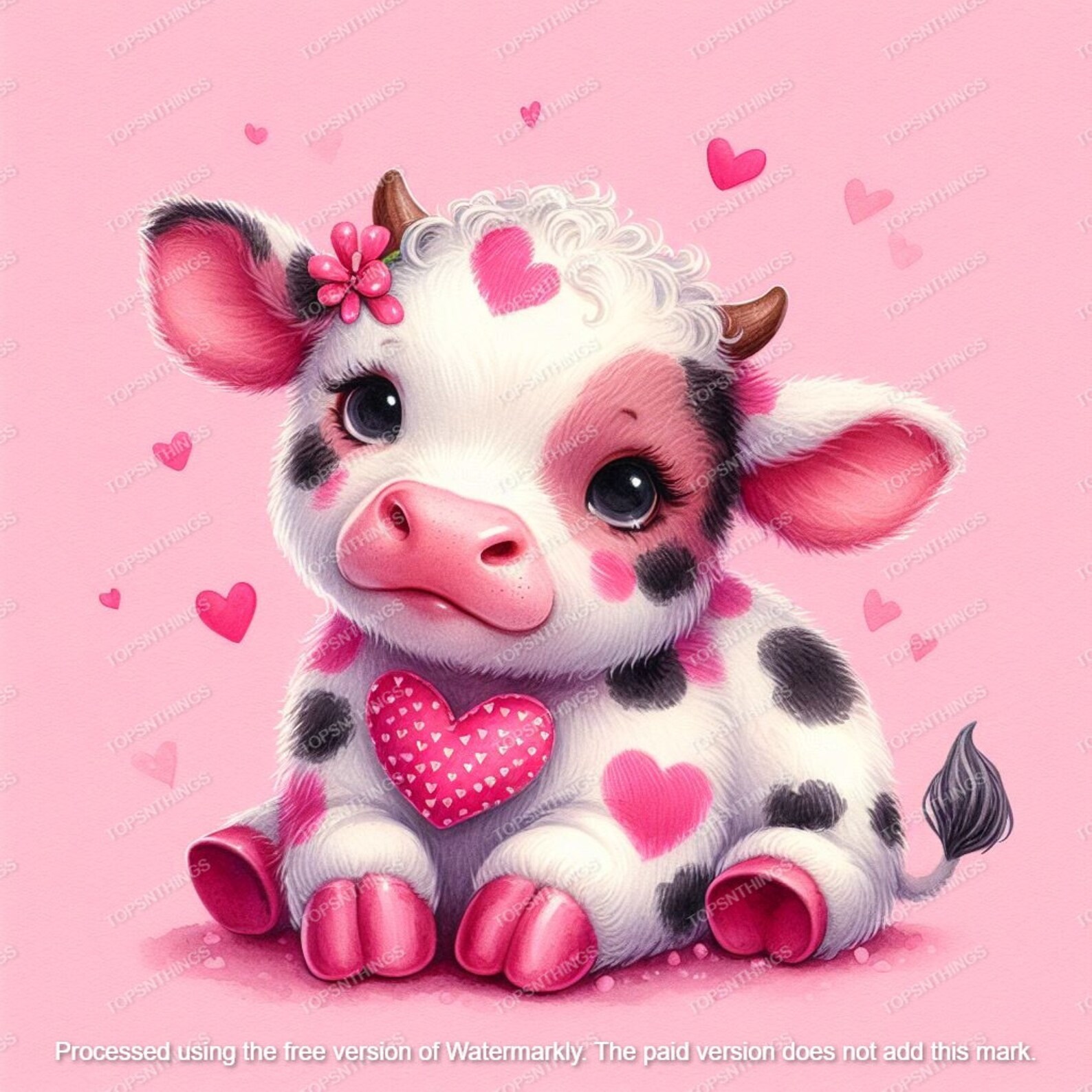 Cute Valentines Cow Heart Digital Downloads - Etsy