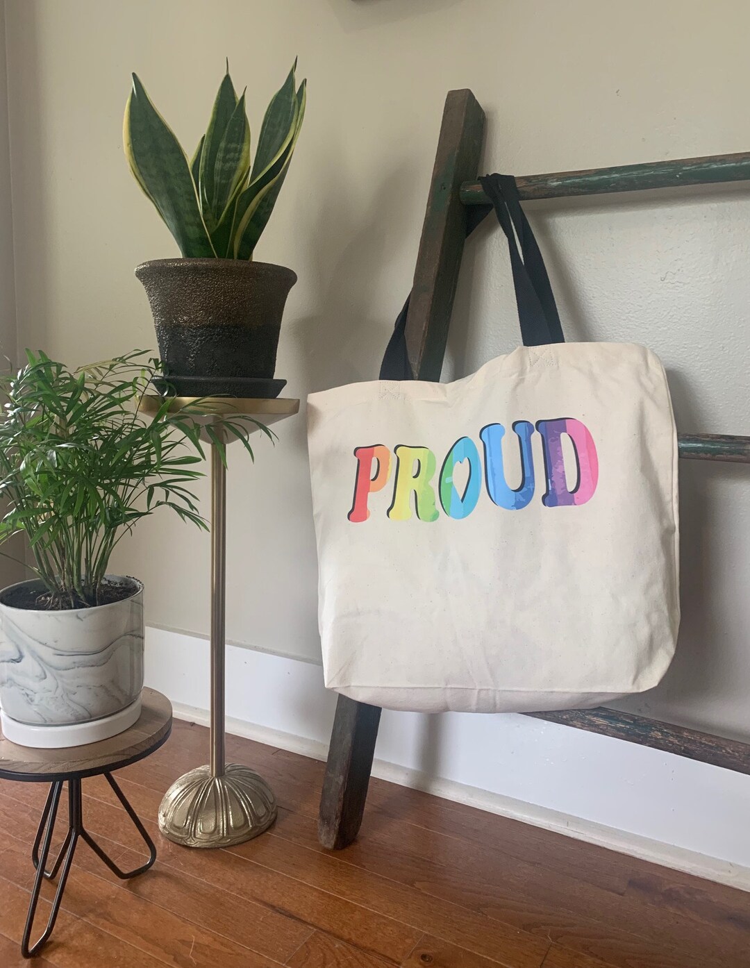 PROUD Large Tote Bag Show Your Pride - Etsy