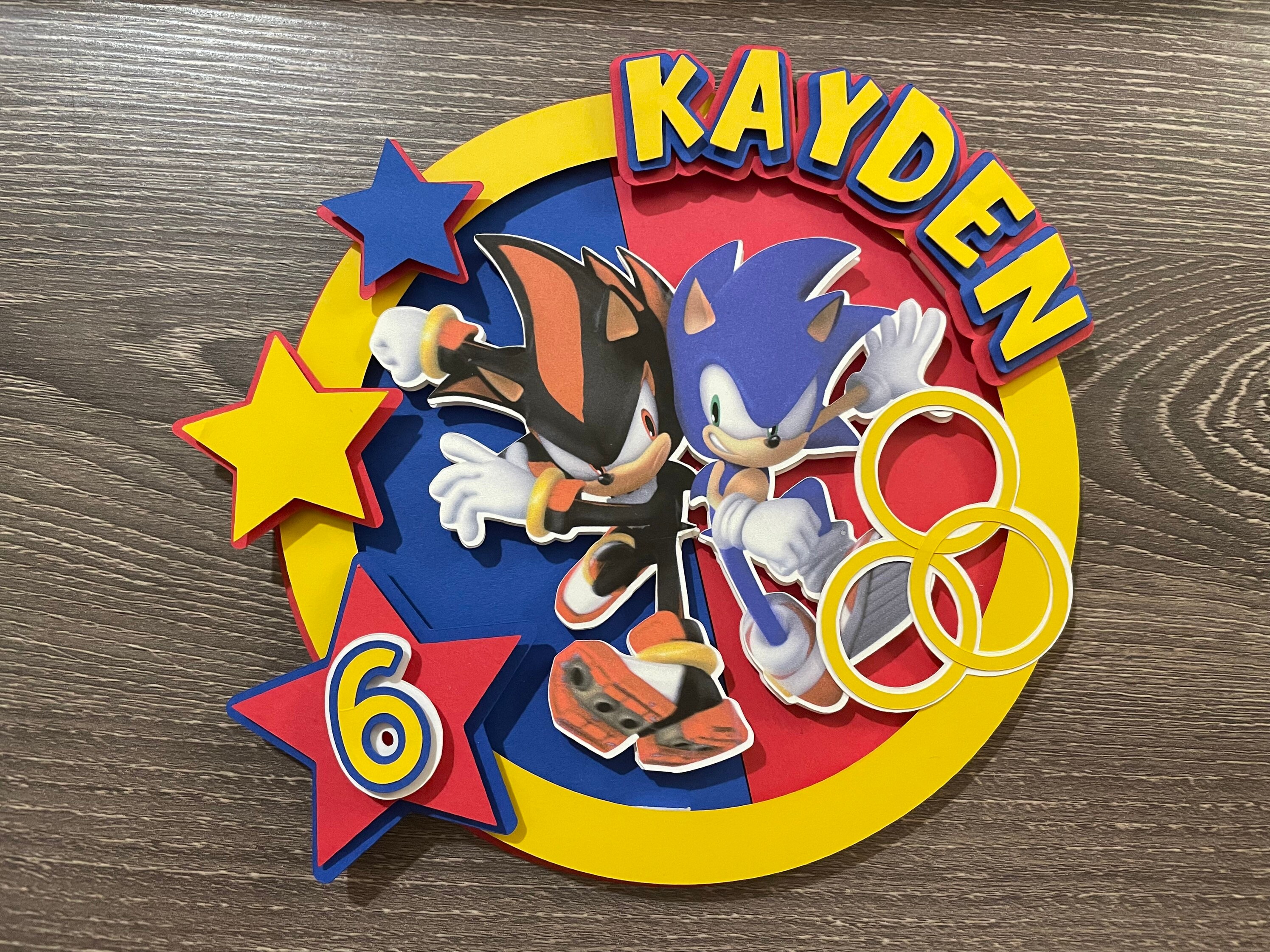 Sonic and Shadow Cake Topper - Etsy