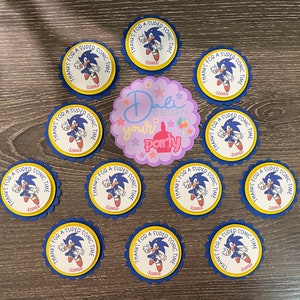 Sonic the Hedgehog Favor Tags - Etsy