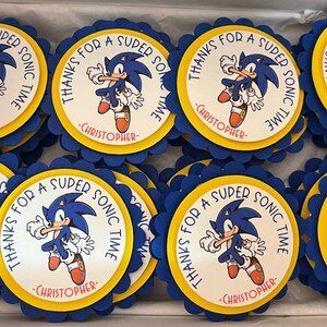 Sonic the Hedgehog Favor Tags - Etsy