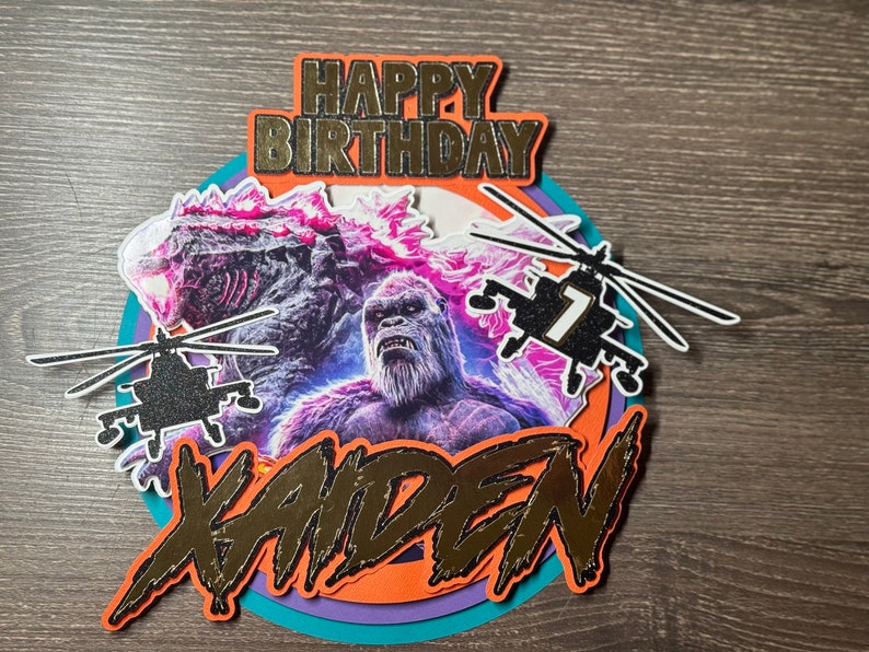 Godzilla X Kong: the New Empire Cake Topper - Etsy
