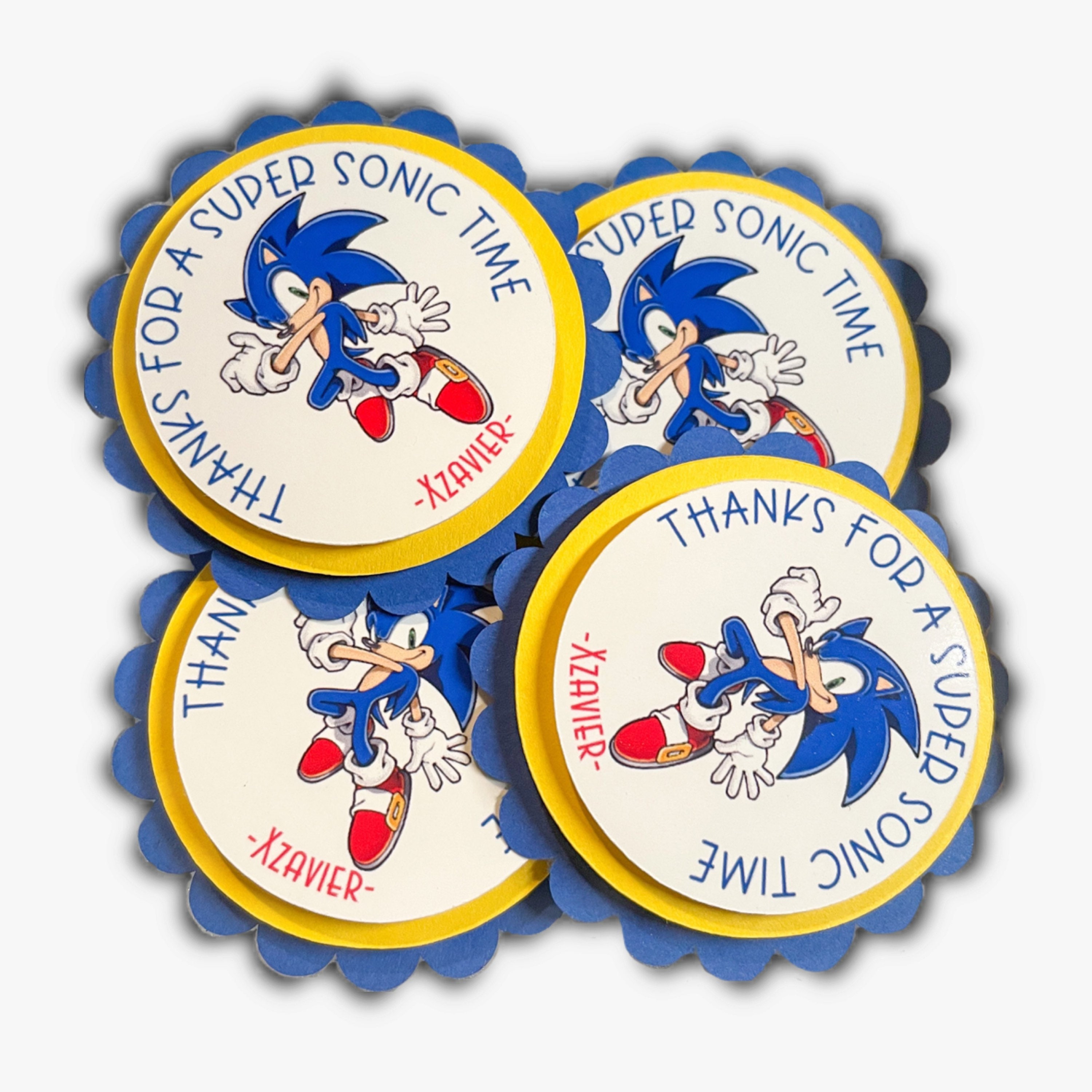 Sonic the Hedgehog Favor Tags - Etsy