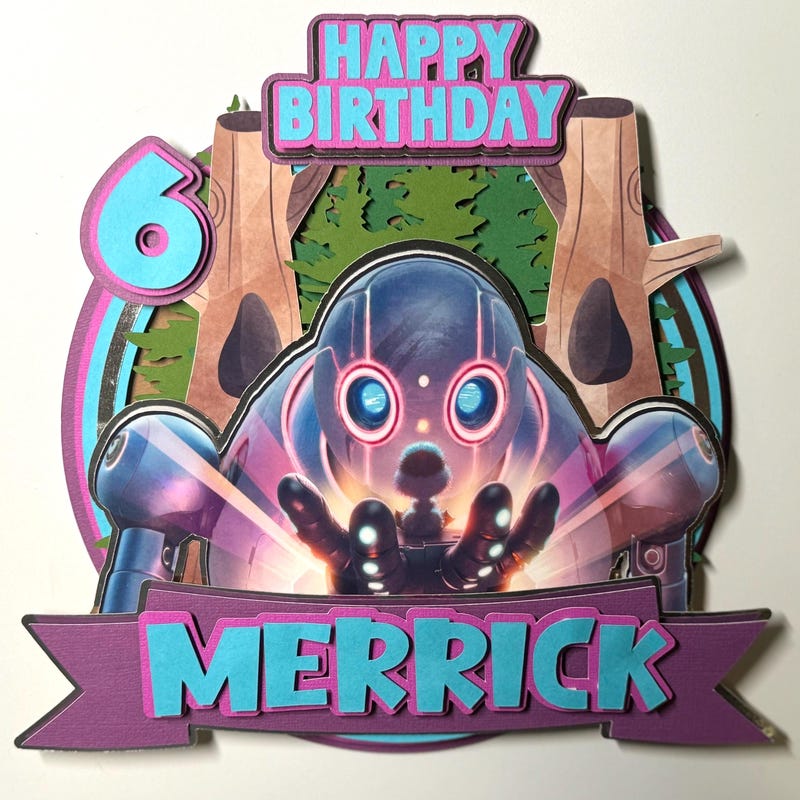 Robot Cupcake Topper - Etsy