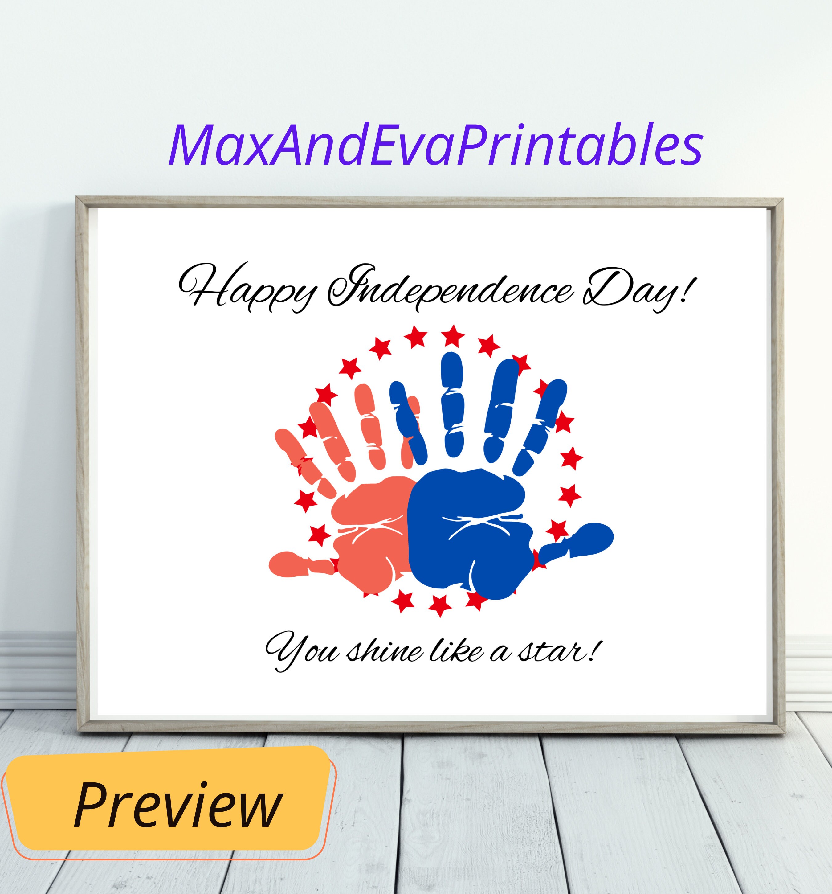 4th of July Personalized and Handmade Art for Kids and Toddlers ...