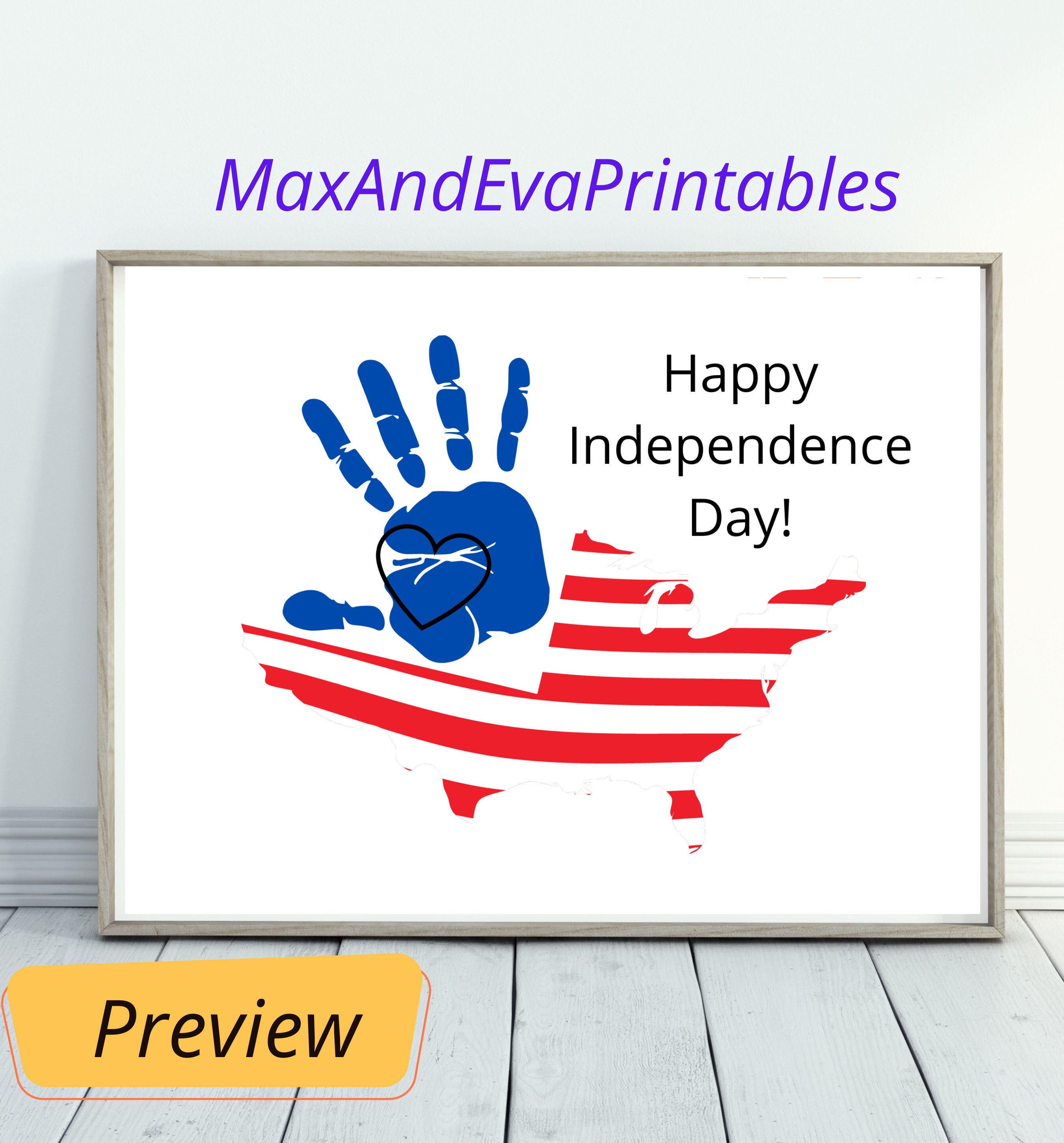 4th of July Personalized and Handmade Art for Kids and Toddlers ...