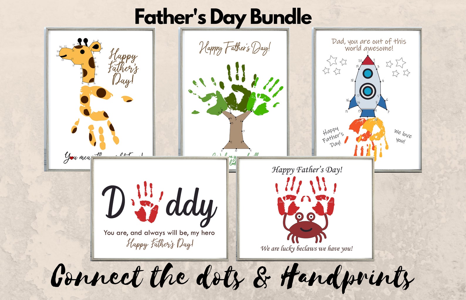 Father's Day Personalized and Handmade Art for Dad | Connect-the-dots ...