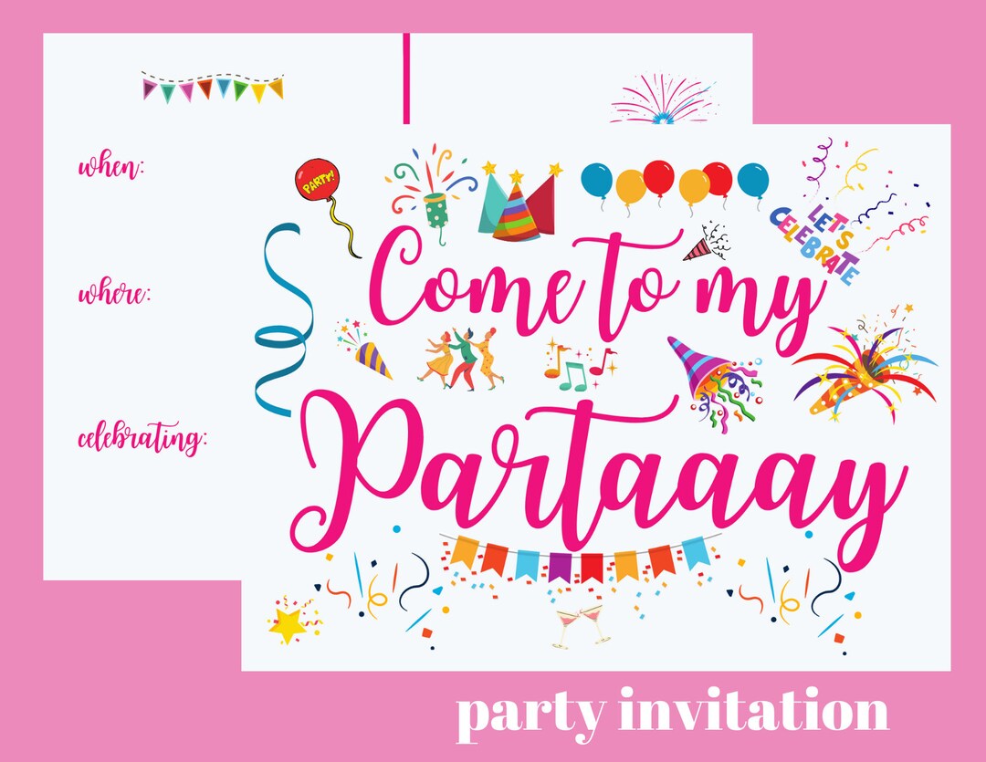 Birthday Party Invitation - Etsy