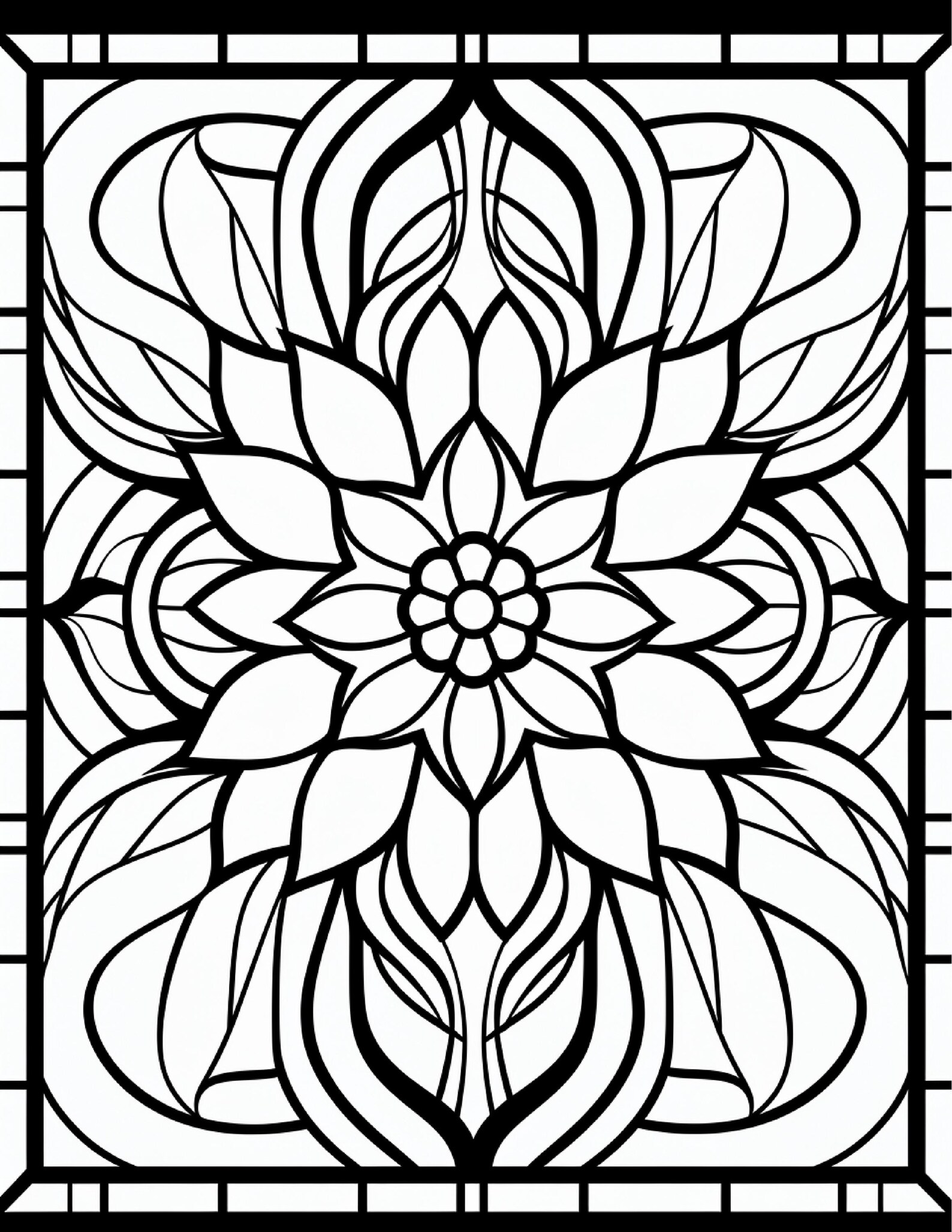 40 Printable Stained Glass Mandala Coloring Pages for Adults & Kids ...