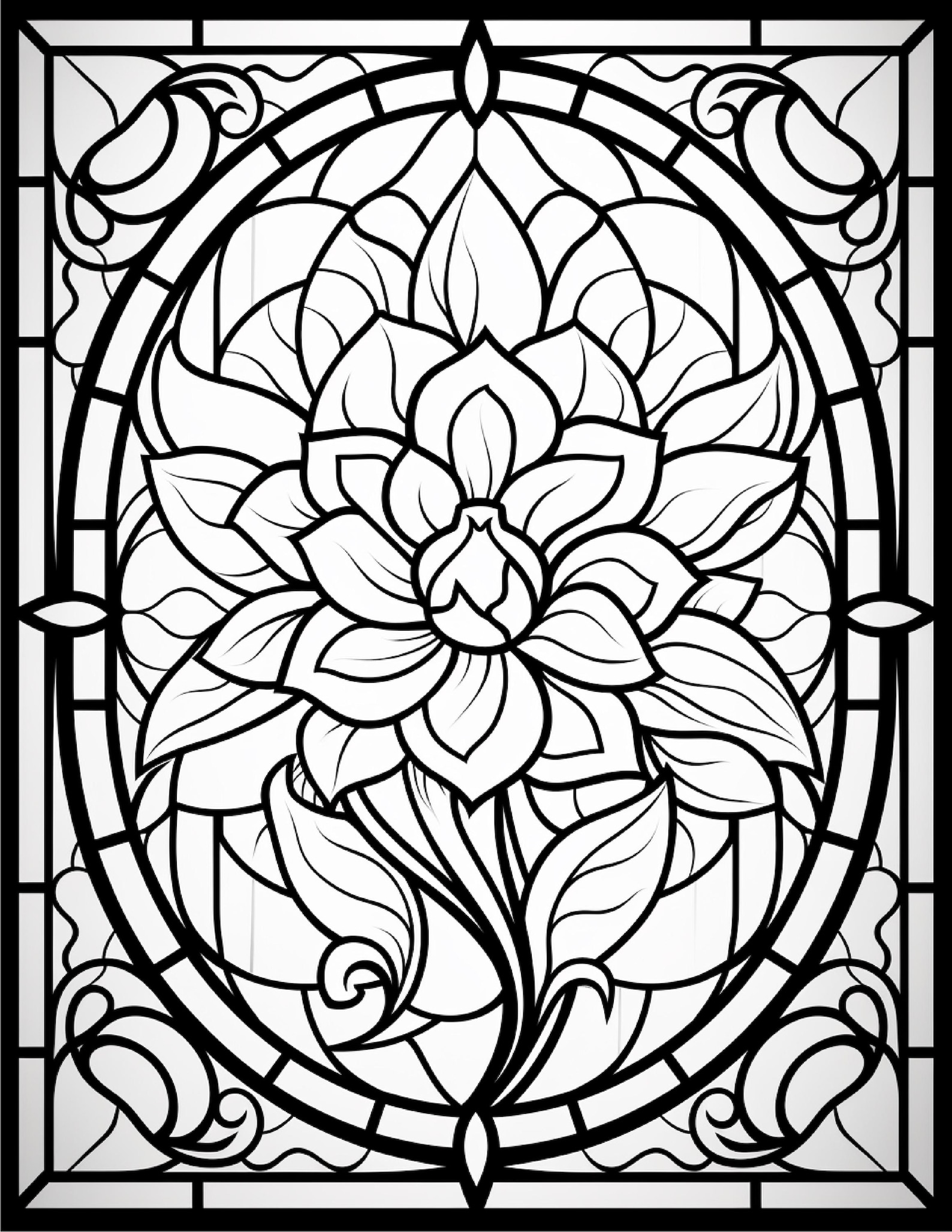 40 Printable Stained Glass Mandala Coloring Pages for Adults & Kids ...