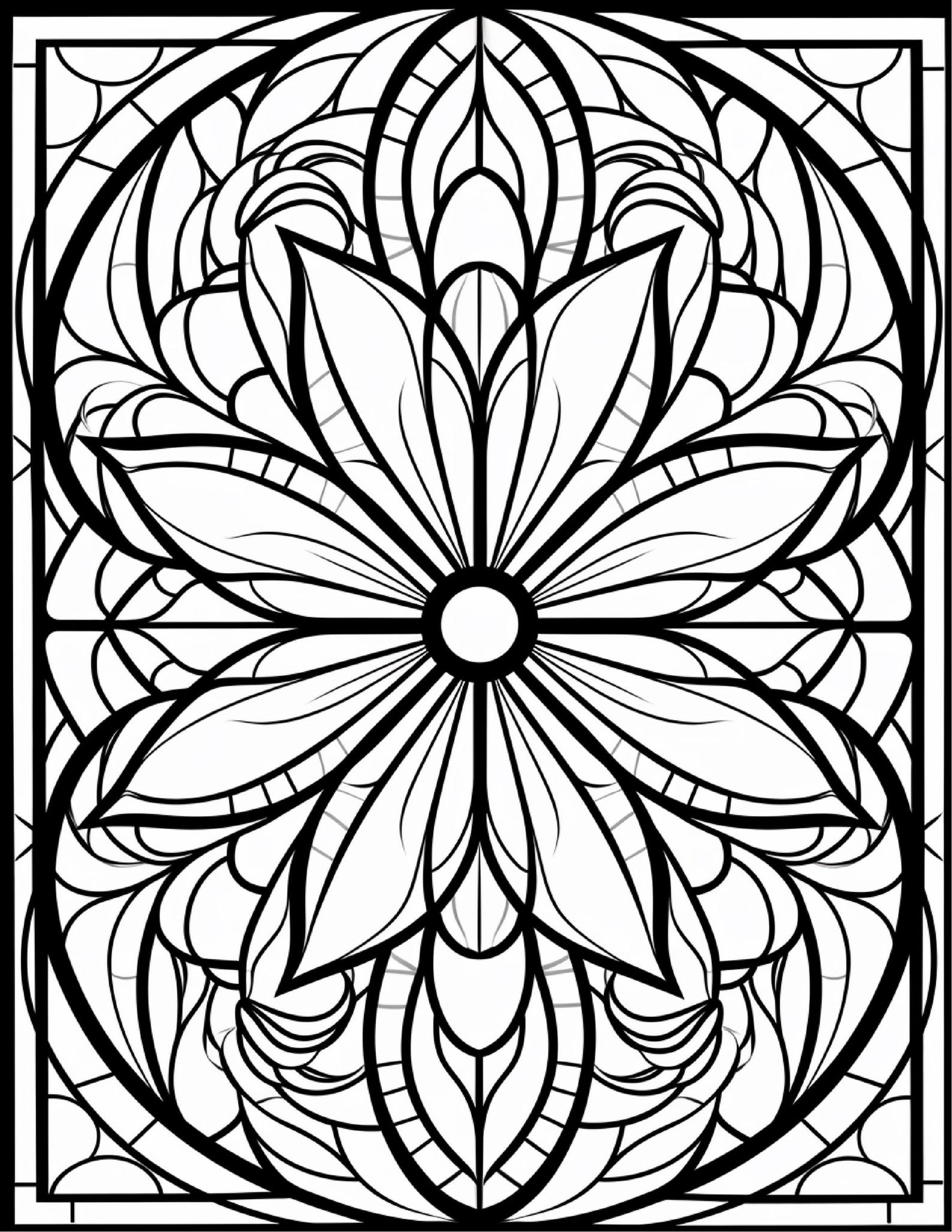40 Printable Stained Glass Mandala Coloring Pages for Adults & Kids ...