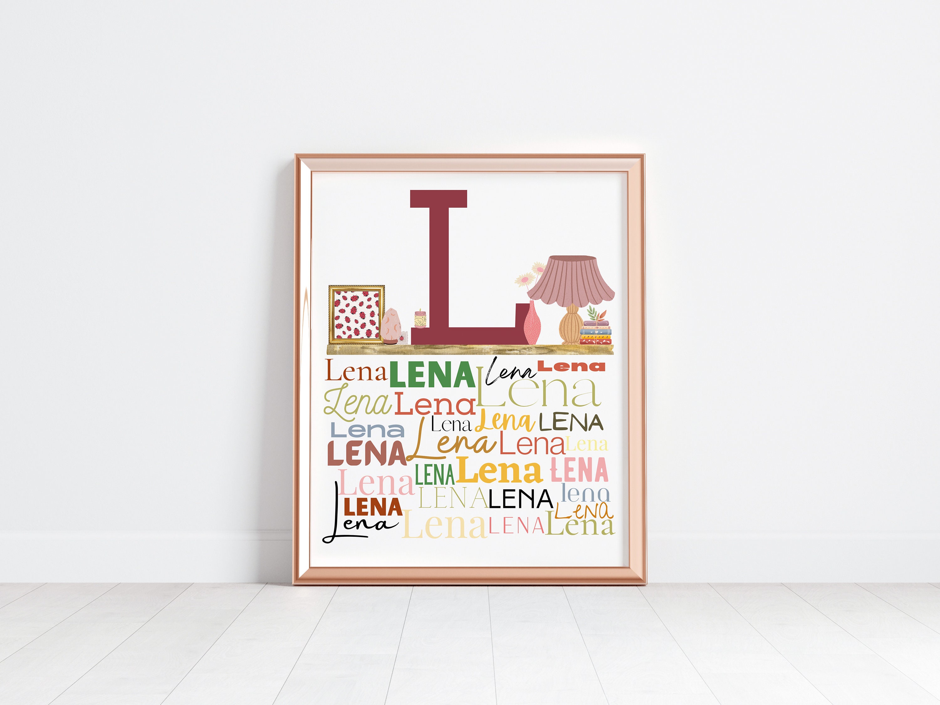 Custom Ladybug Nursery Wall Decor, Baby Girl Ladybug Print, Girl Pink ...