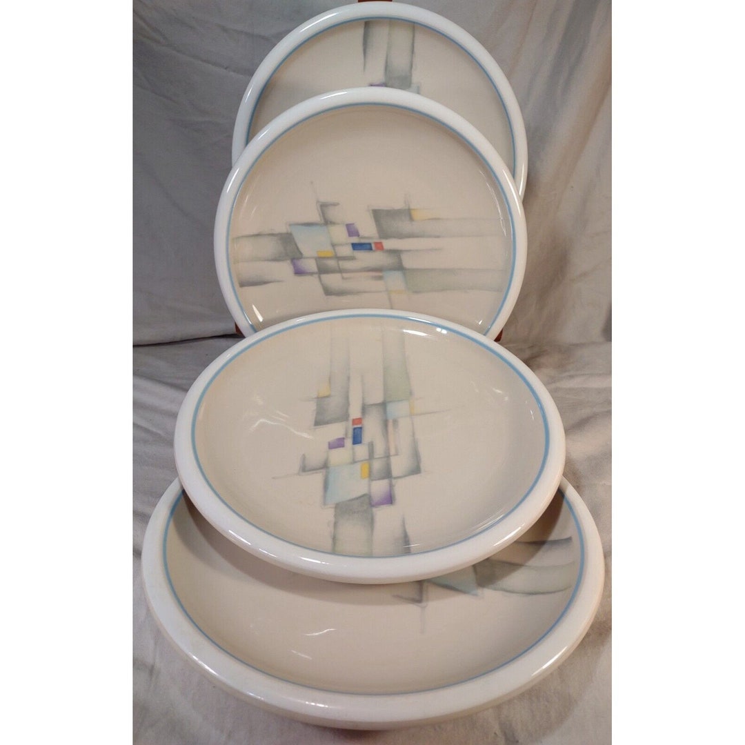 Set of 4 Epoch SOHO 10.5 Dinner Plates Mid-century/memphis Design - Etsy