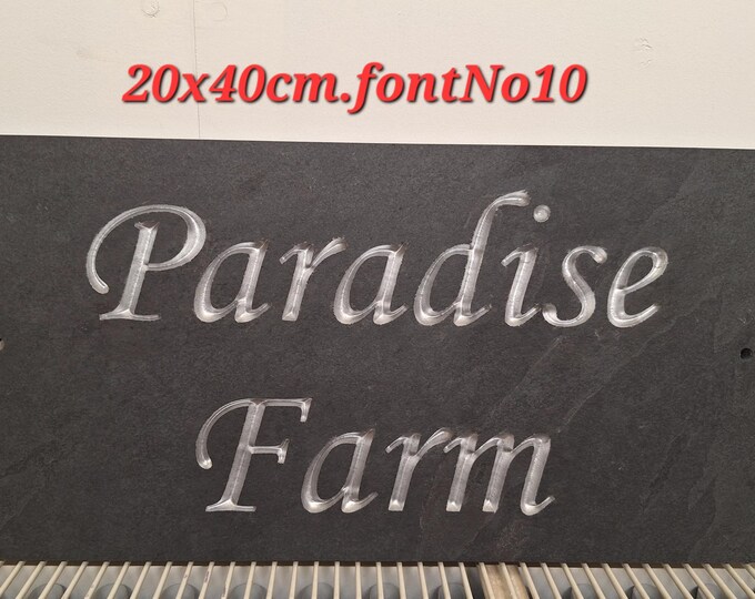 Quality Deep Engraved Slate House Sign With Your Name or Number or Both ...