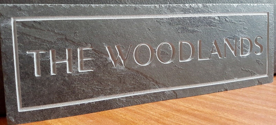 Quality Deep Engraved Slate House Sign With Your Name or Number of ...