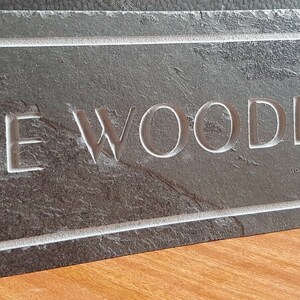 Quality Deep Engraved Slate House Sign With Your Name or Number or Both ...
