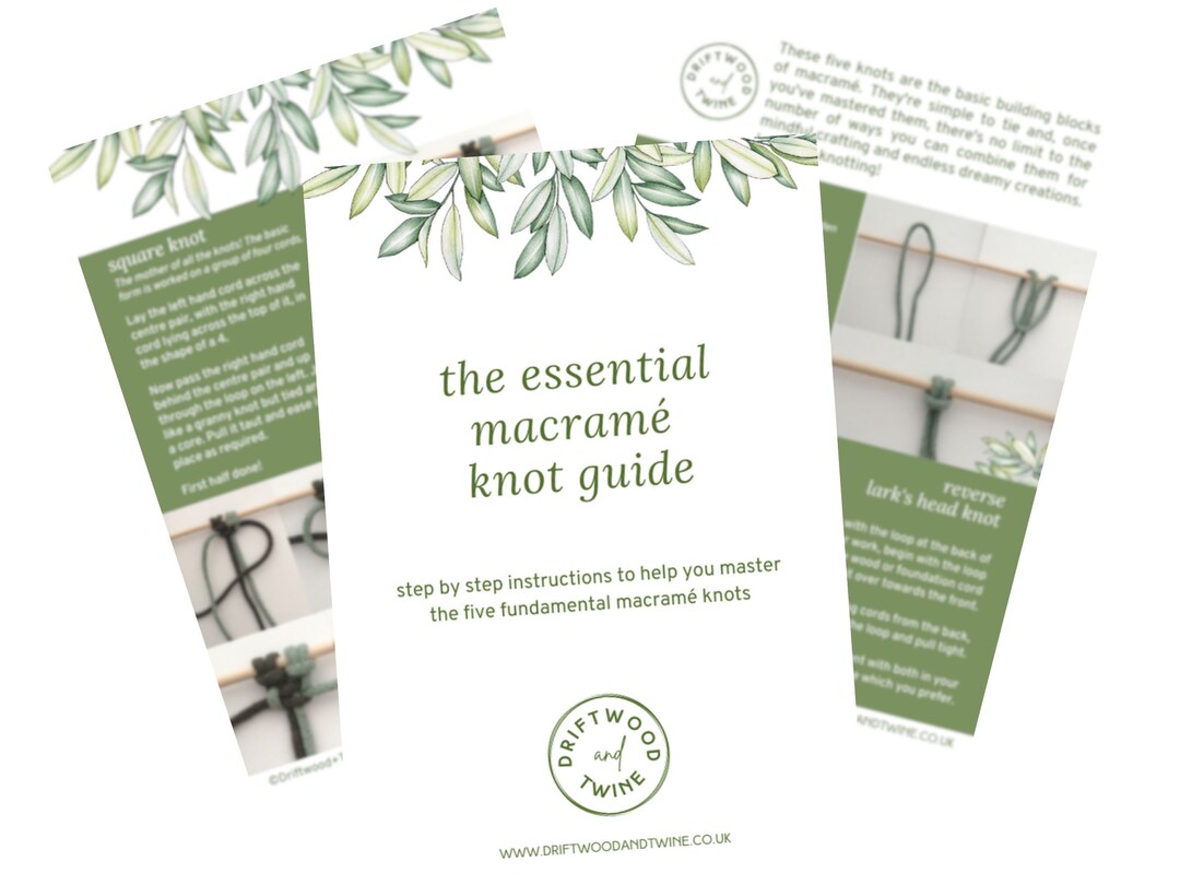 Macrame Knot Guide | Macrame Knot Tutorial for Beginners | Macrame ...